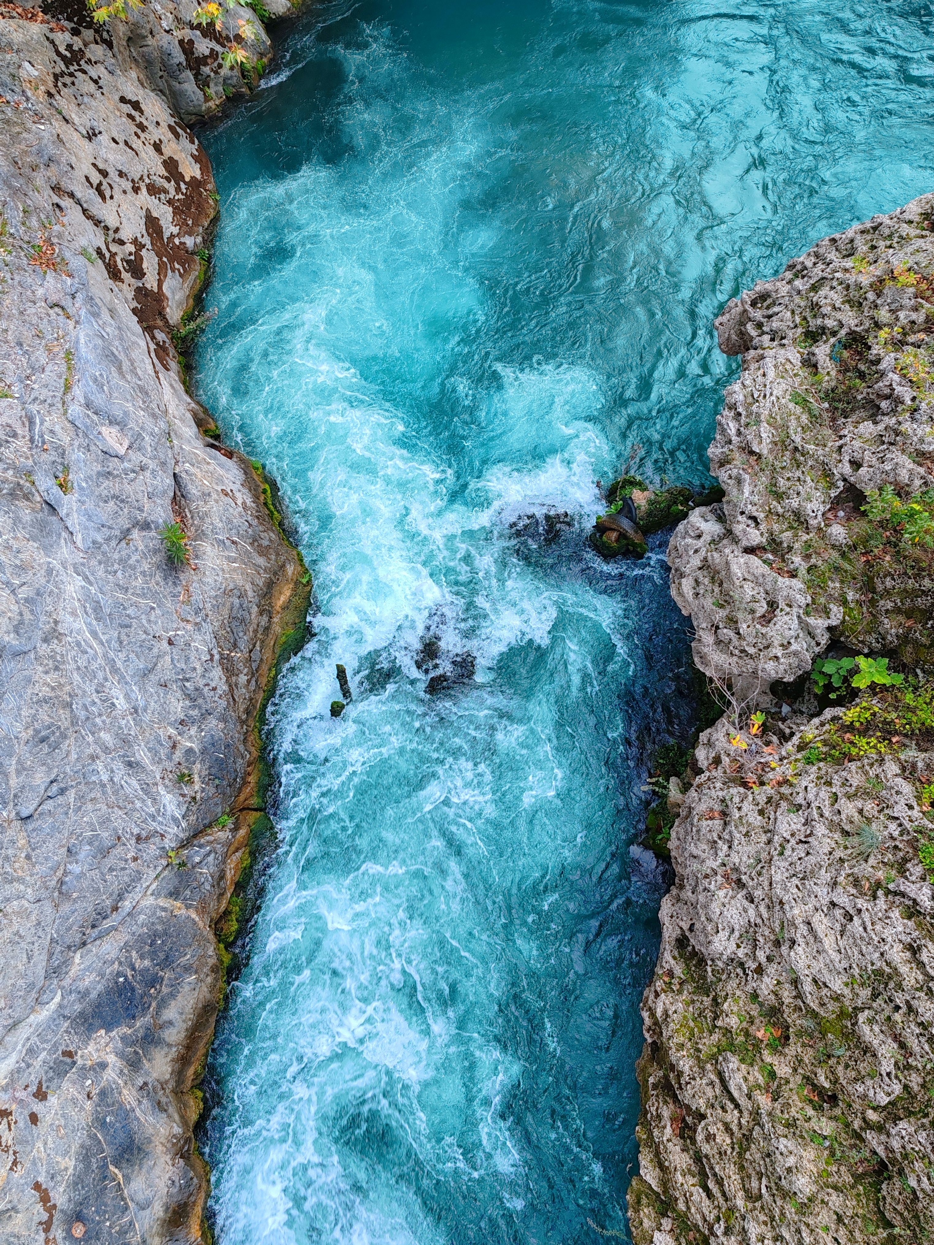 Aerial View of Crystal Clear Mountain River · Free Stock Photo