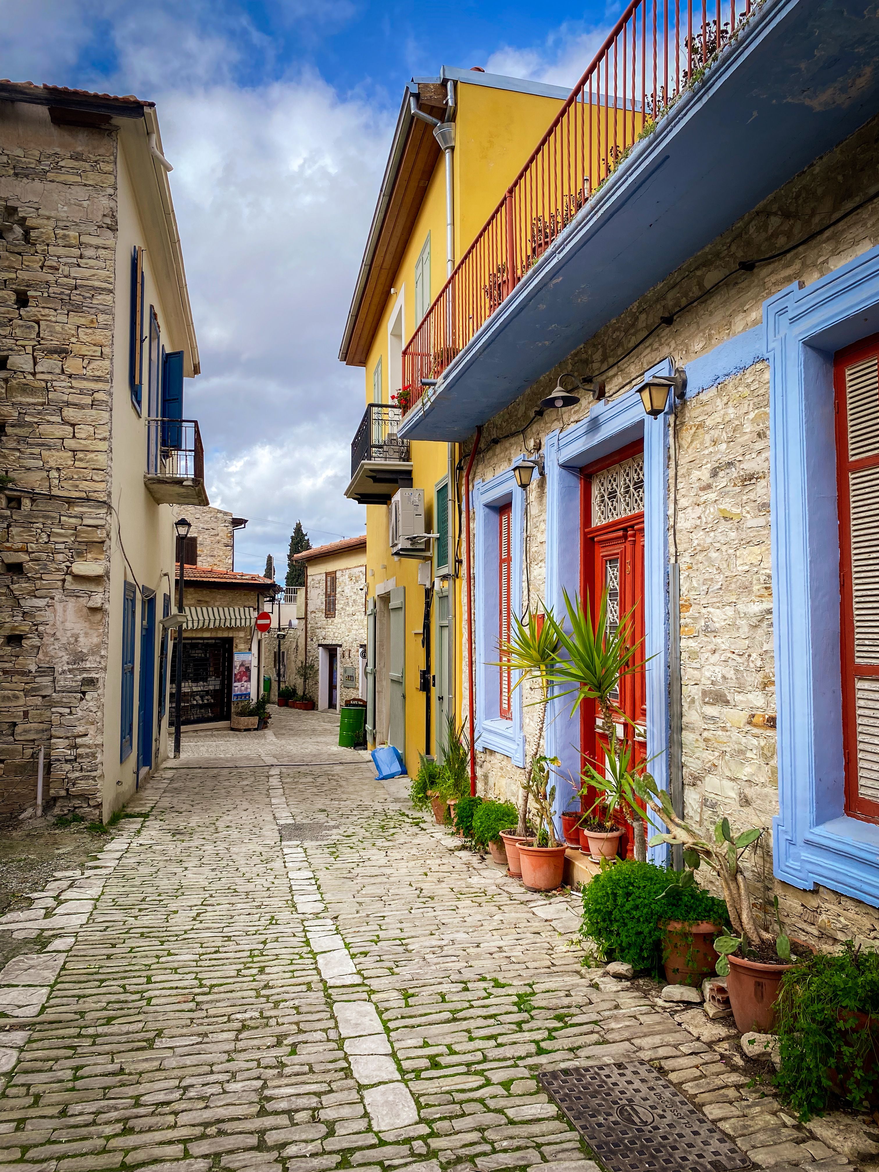 Charming Cobblestone Street in Cyprus Village · Free Stock Photo