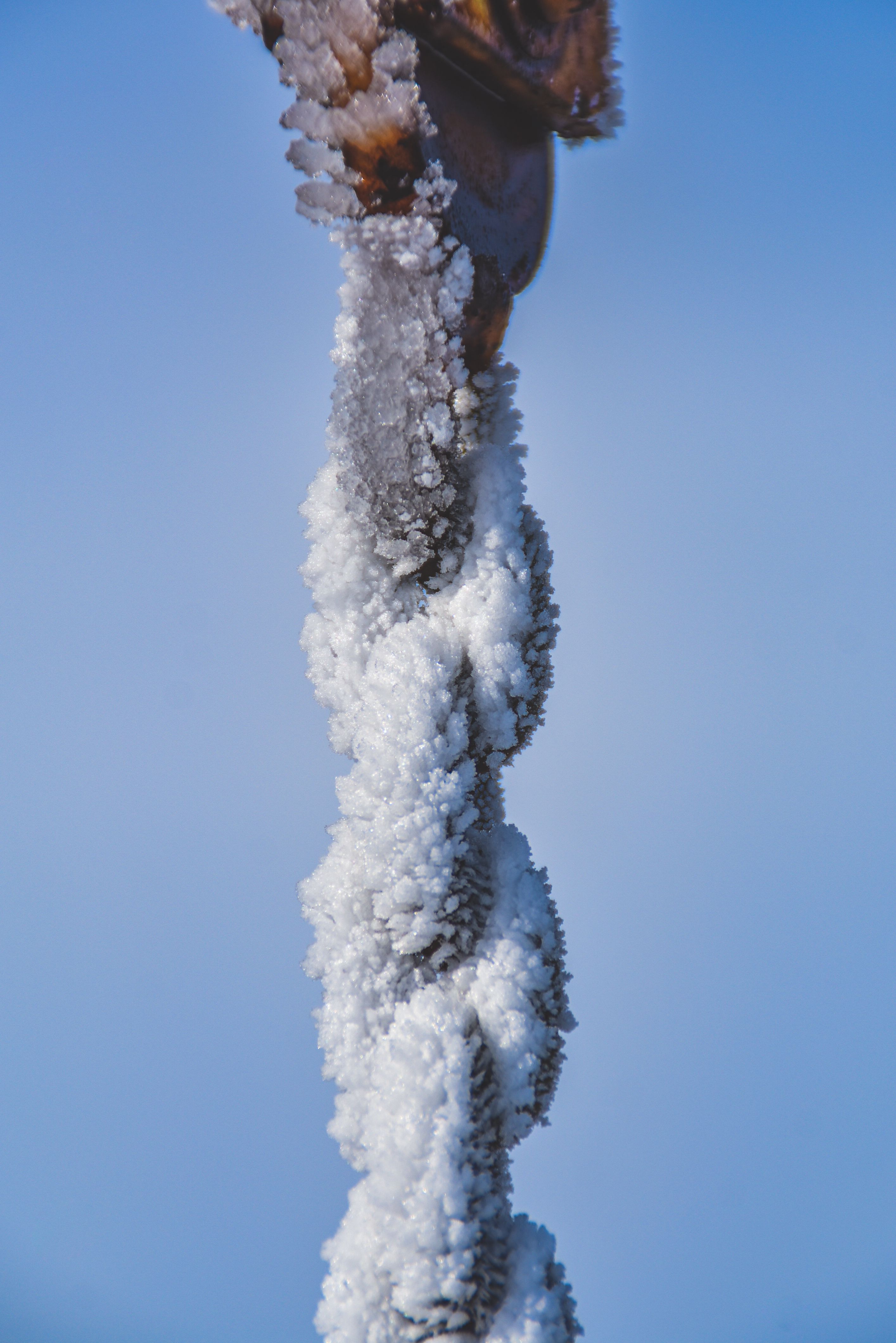 Close-up of Frost-Covered Chain in Winter · Free Stock Photo