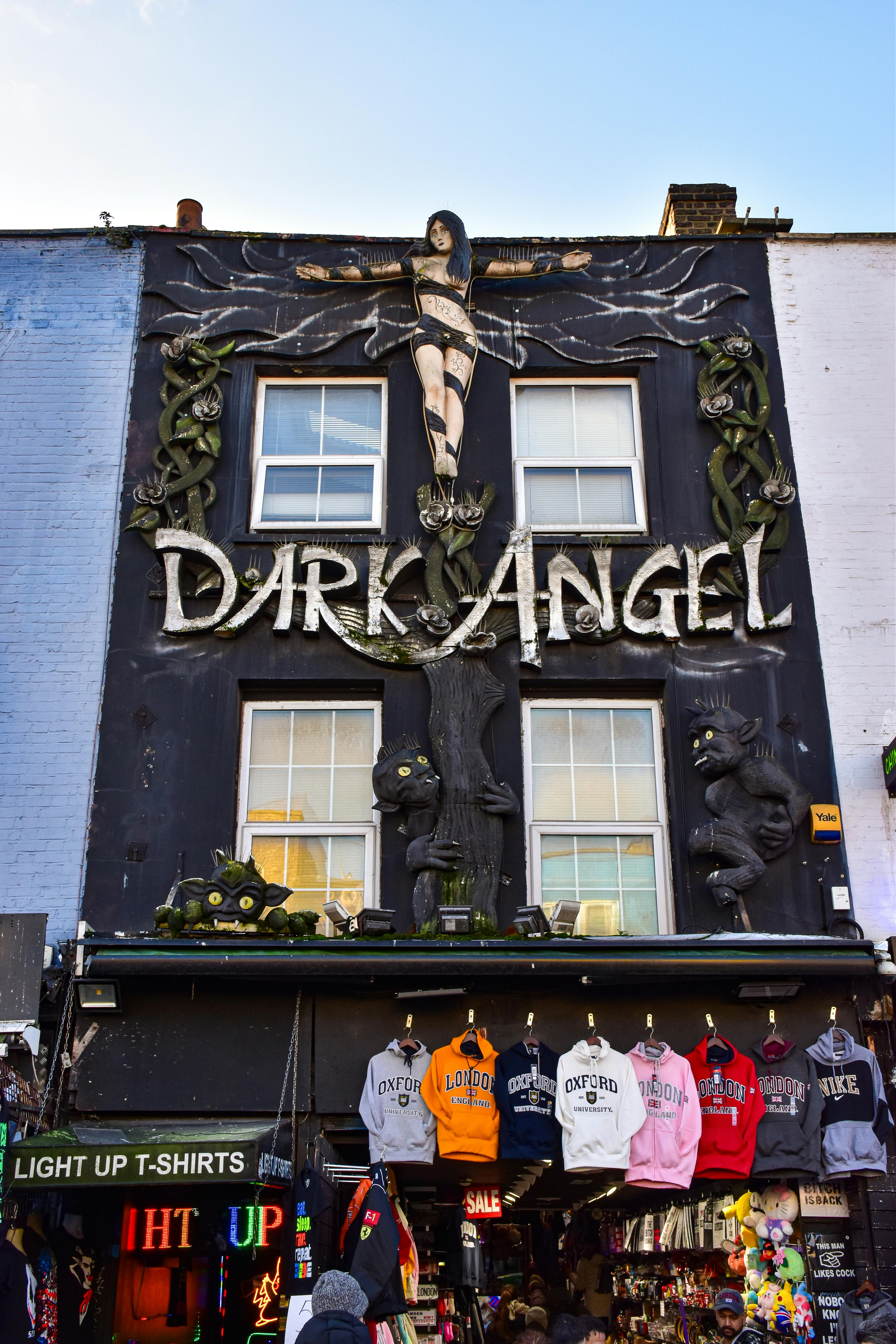 Dark Angel Shopfront in Camden, London · Free Stock Photo