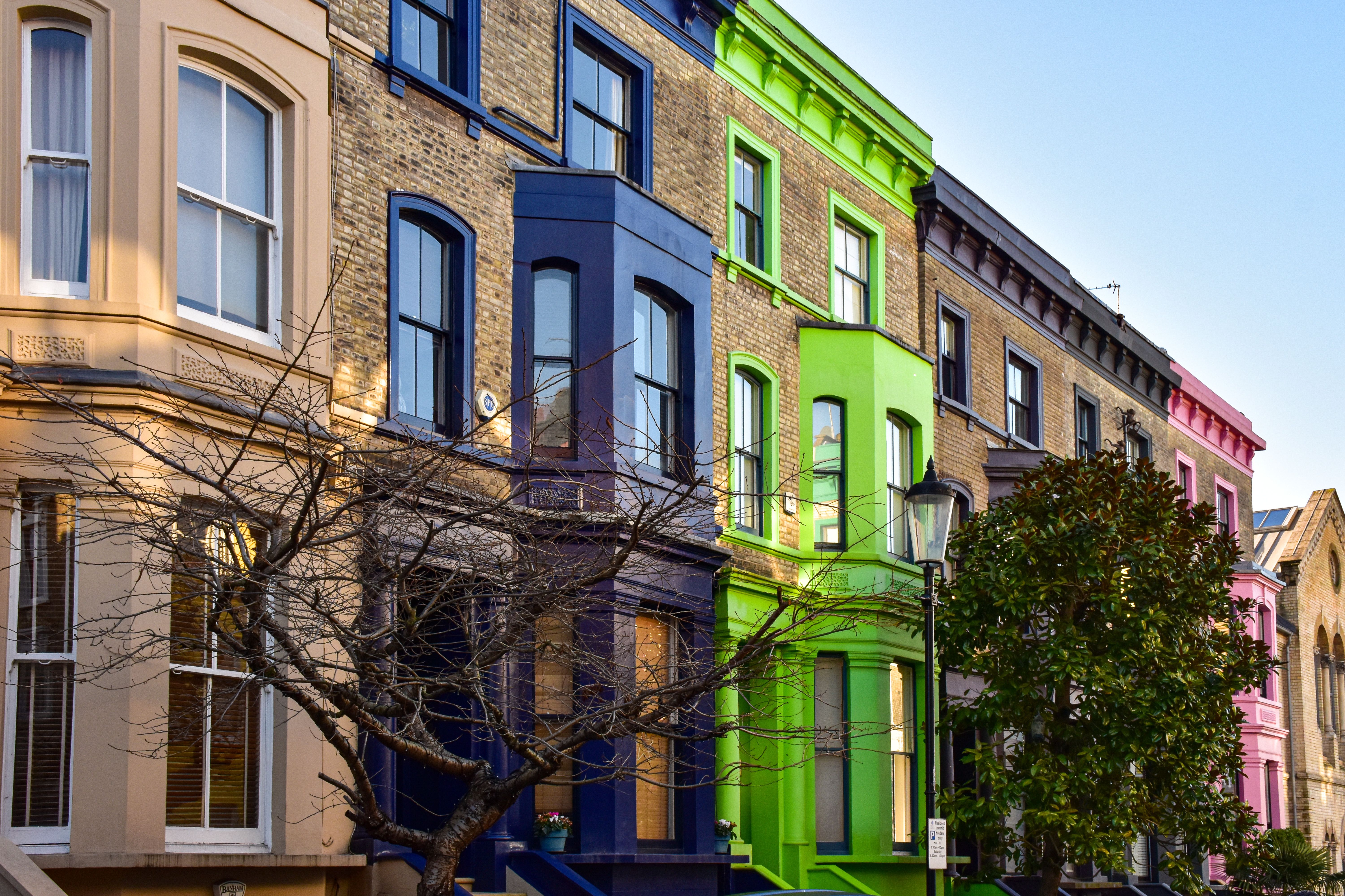 Colorful Row Houses in London, UK Neighborhood · Free Stock Photo