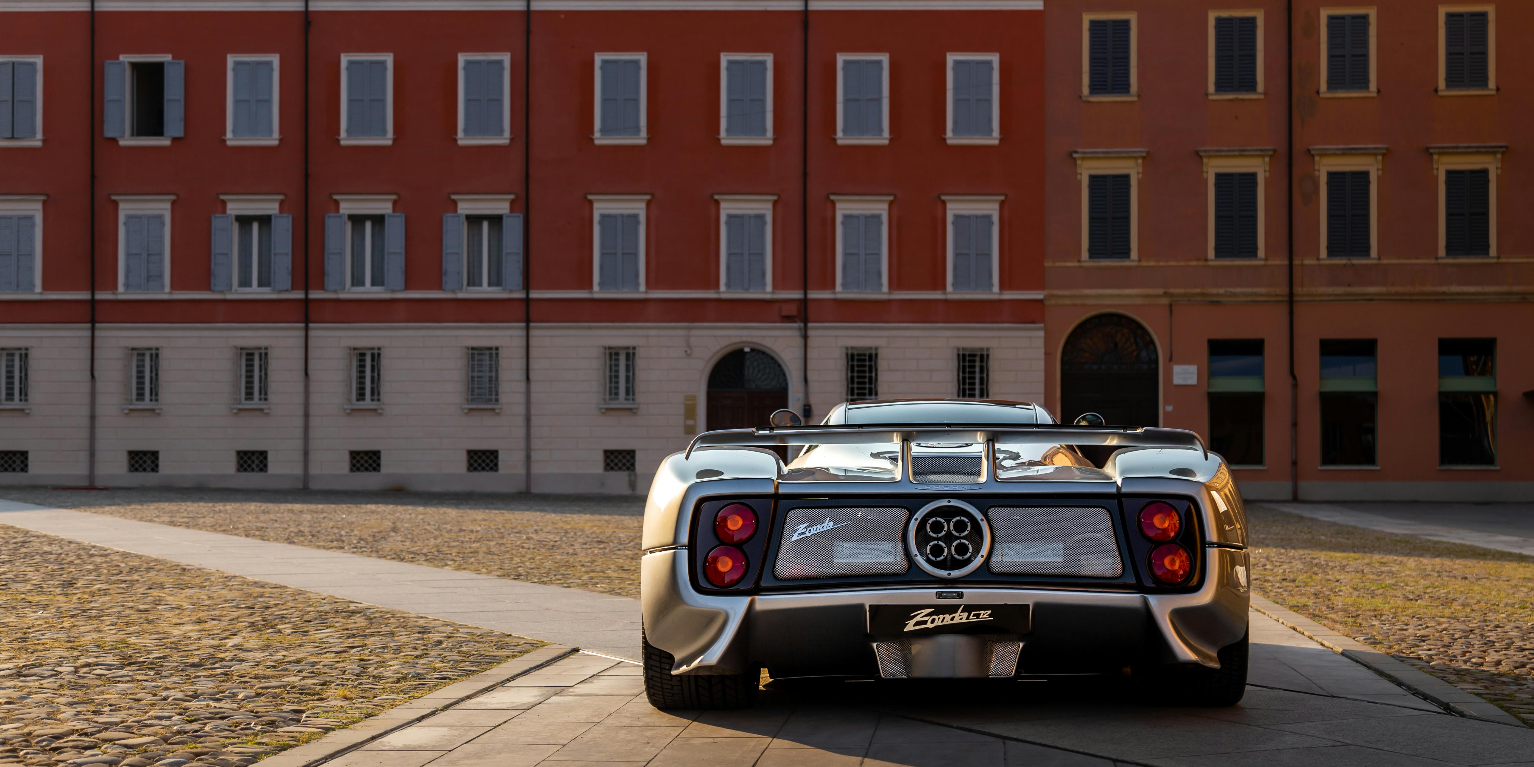 Rear View of Pagani Zonda in Urban Setting · Free Stock Photo