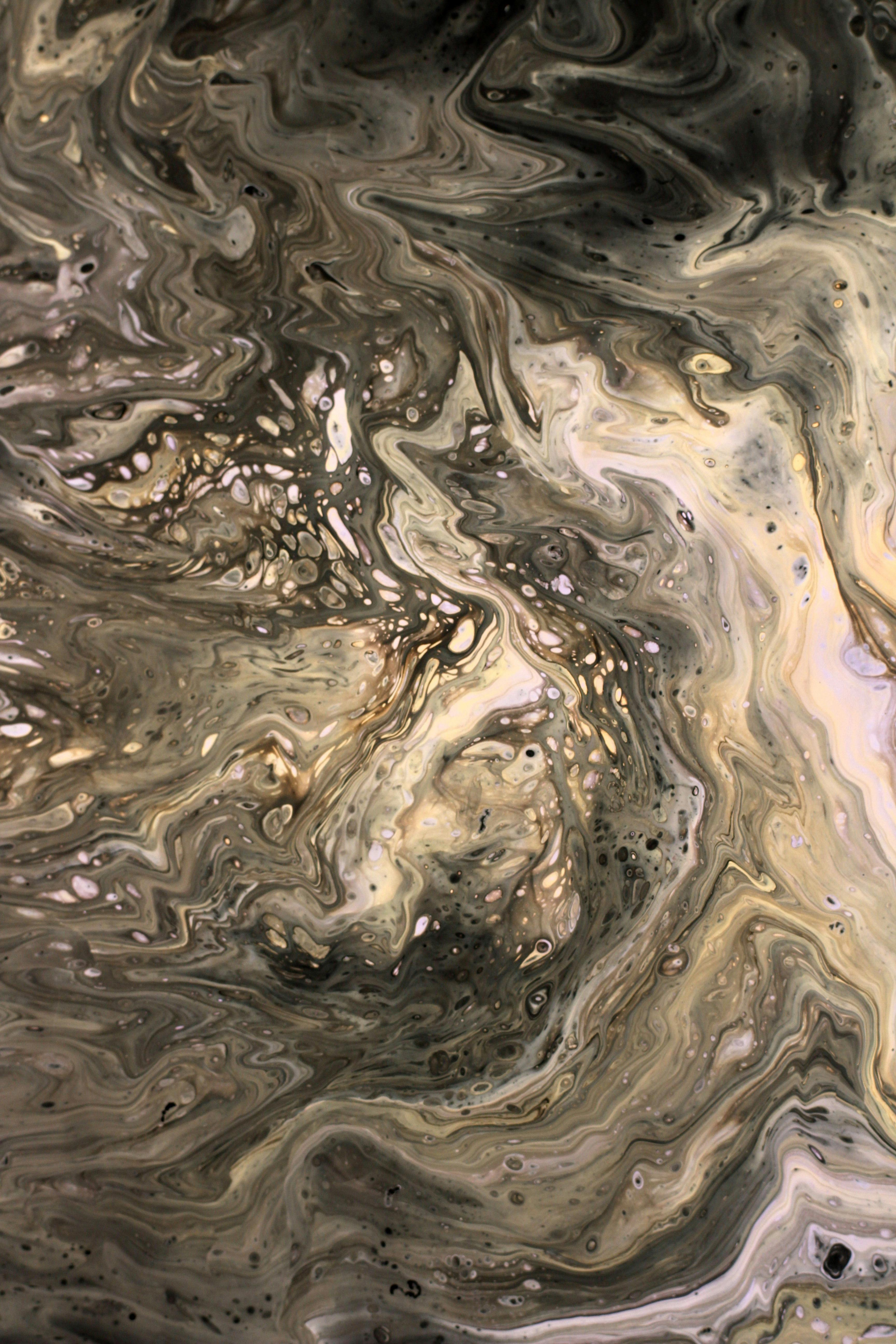 Abstract Fluid Art Painting in Earthy Tones · Free Stock Photo