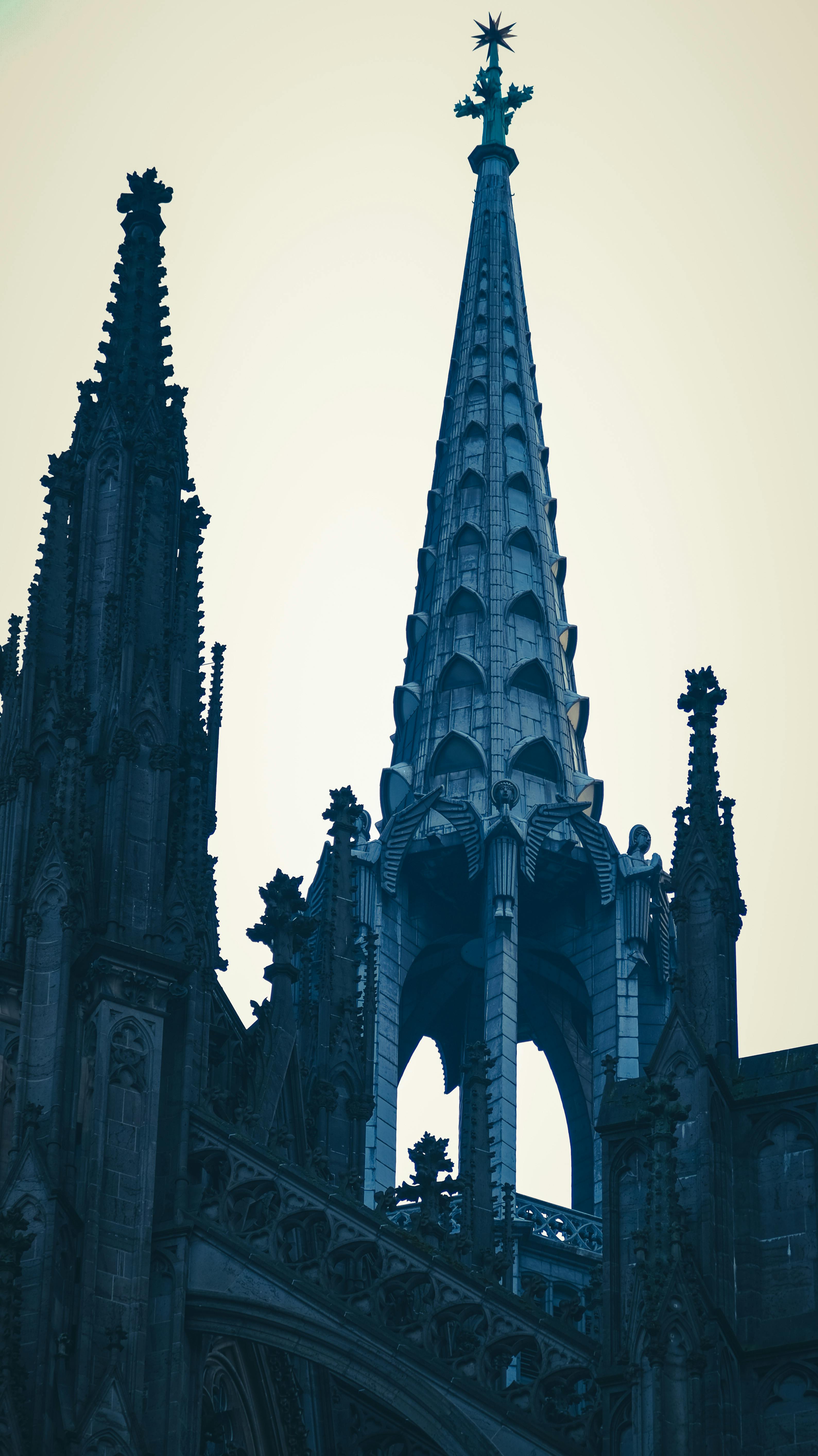 Gothic Cathedral Spire against the Sky · Free Stock Photo