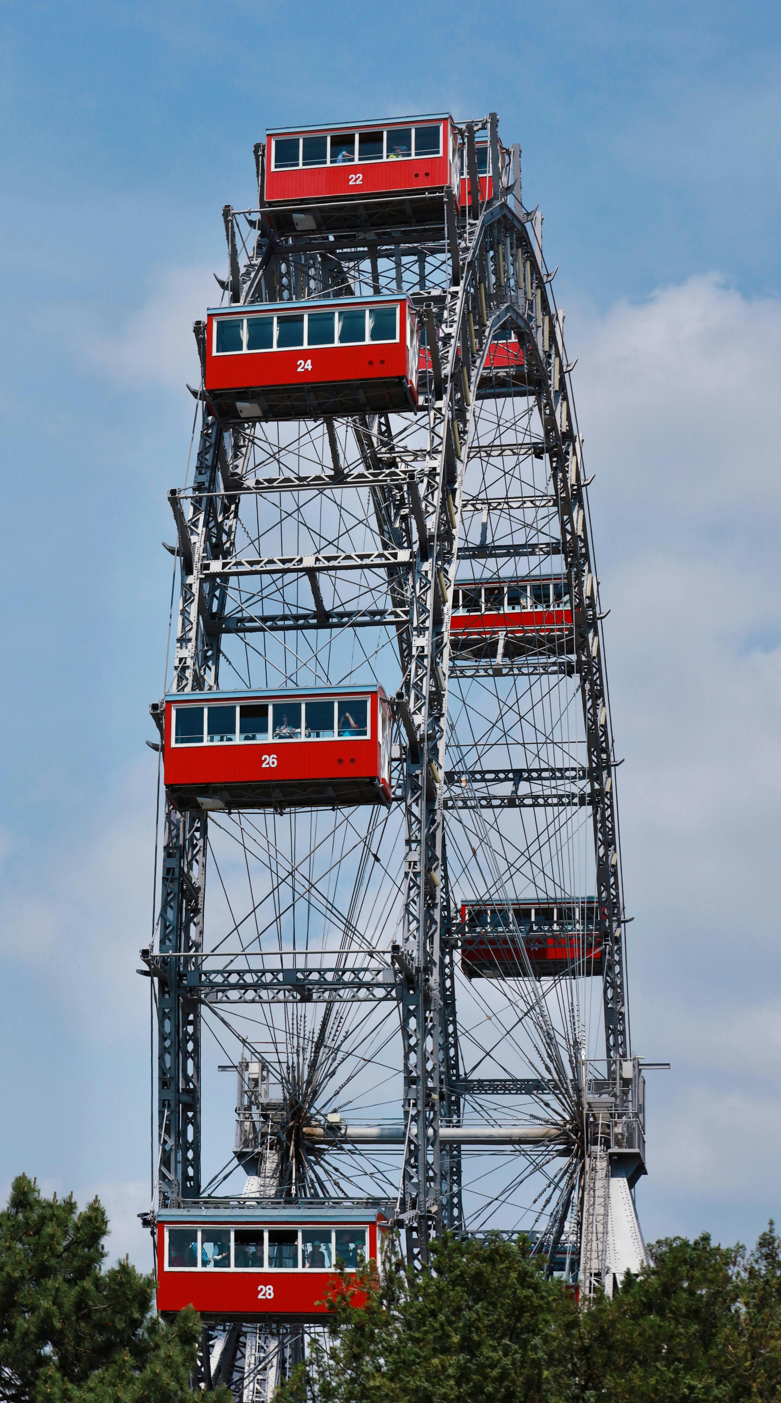 Iconic Ferris Wheel at Vienna's Prater Park · Free Stock Photo