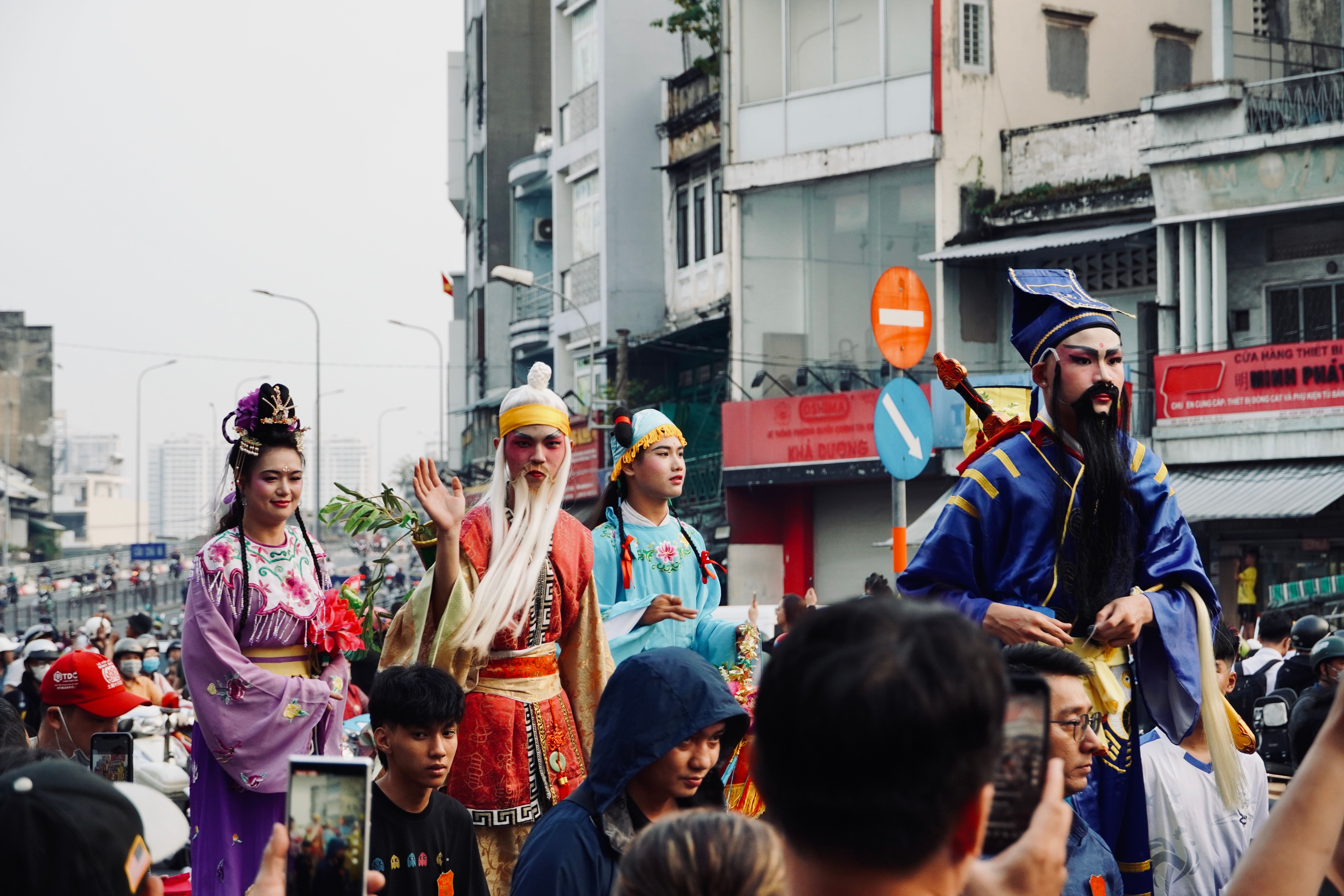 Colorful Asian Street Festival Parade · Free Stock Photo