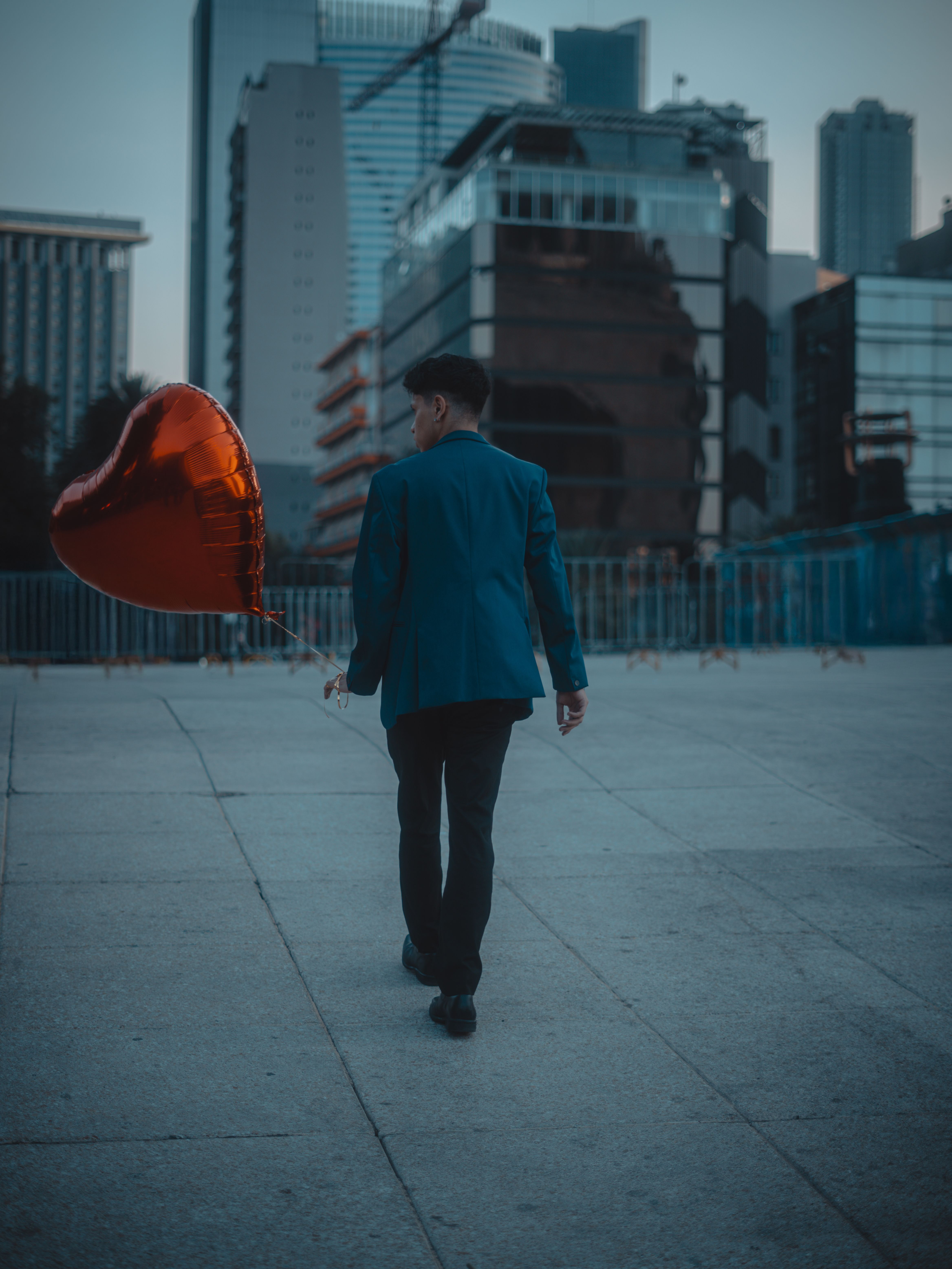 Romantic Walk in Mexico City with Heart Balloon · Free Stock Photo