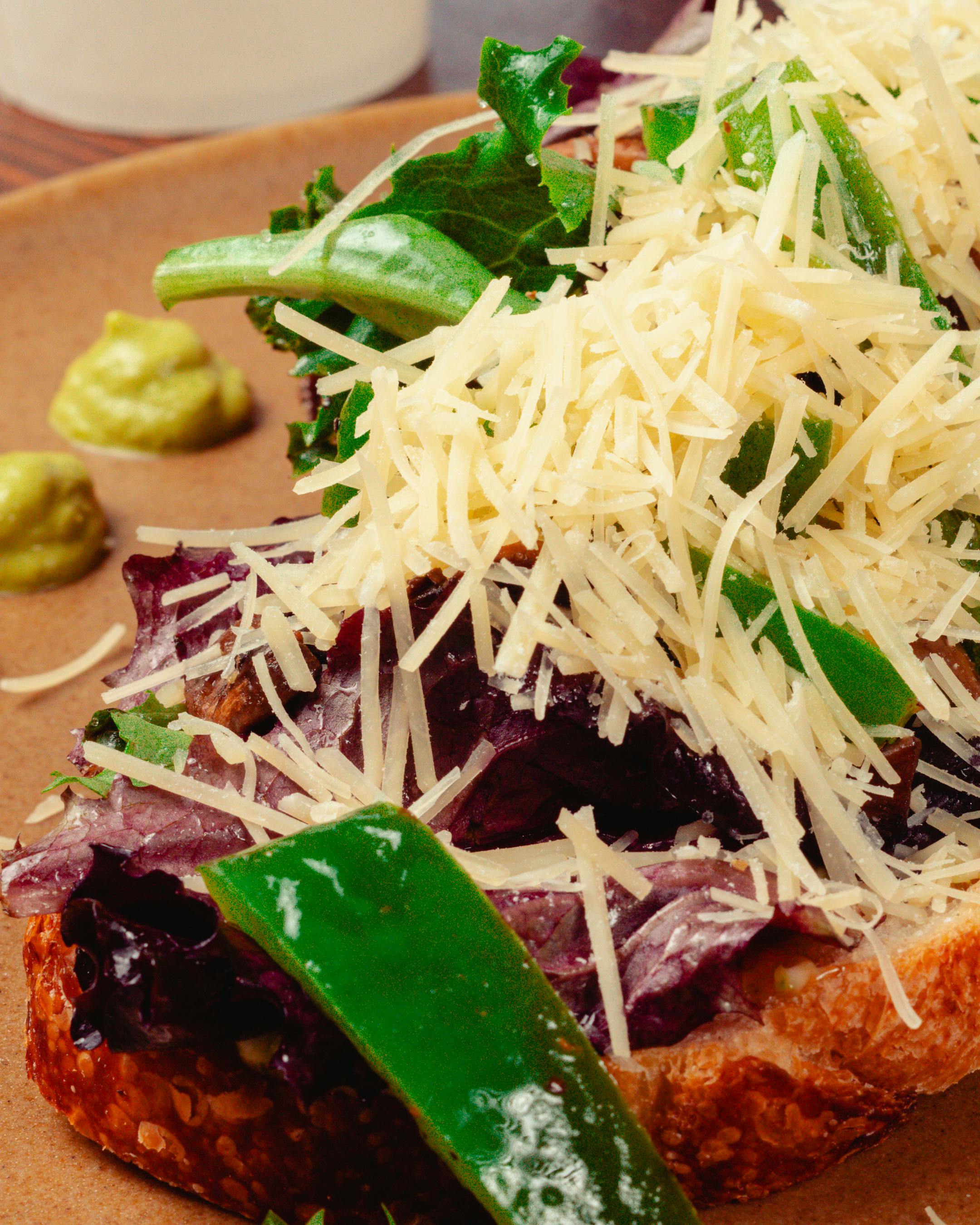 Gourmet Open-Faced Sandwich with Fresh Toppings · Free Stock Photo