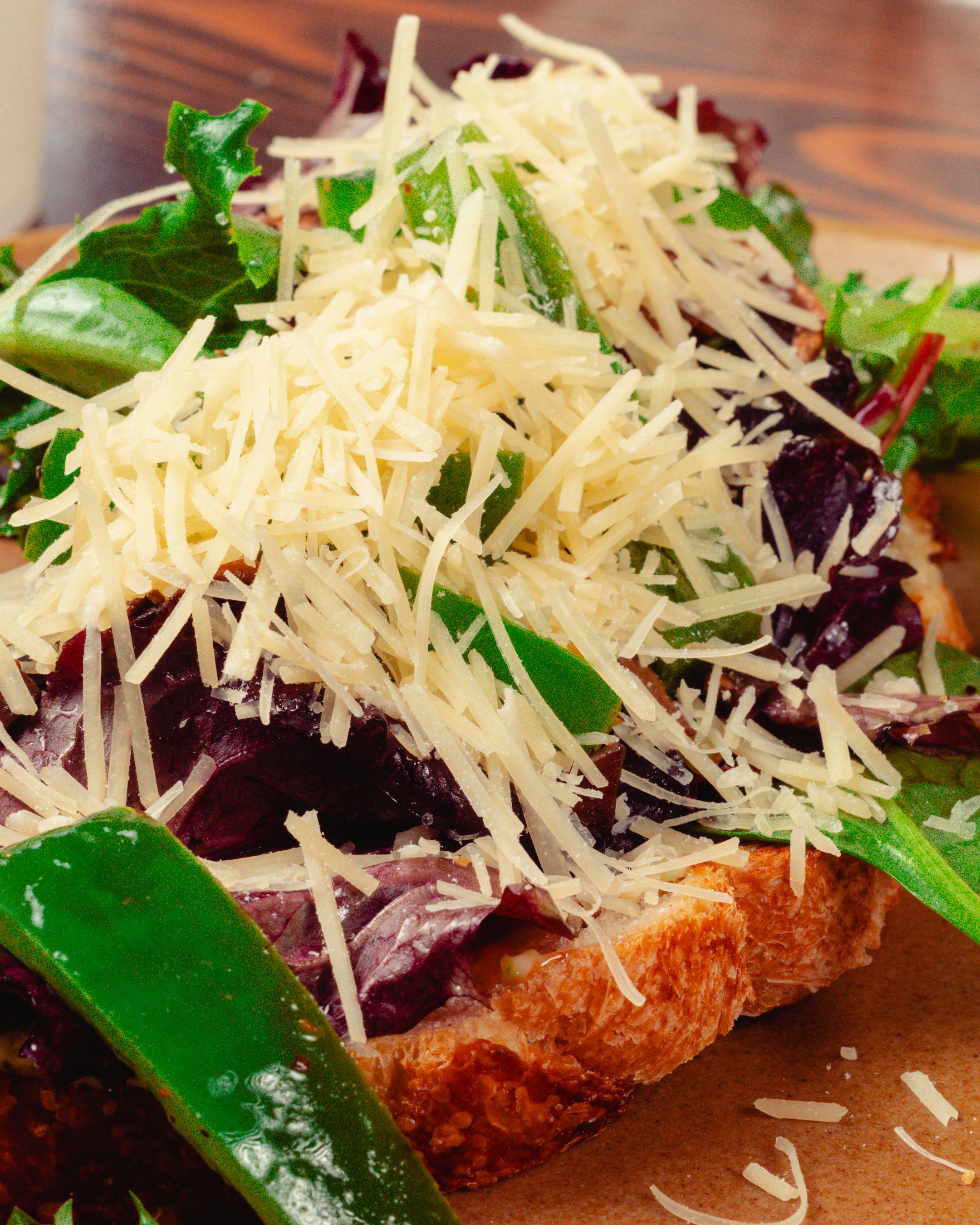 Delicious Toast with Fresh Greens and Cheese · Free Stock Photo