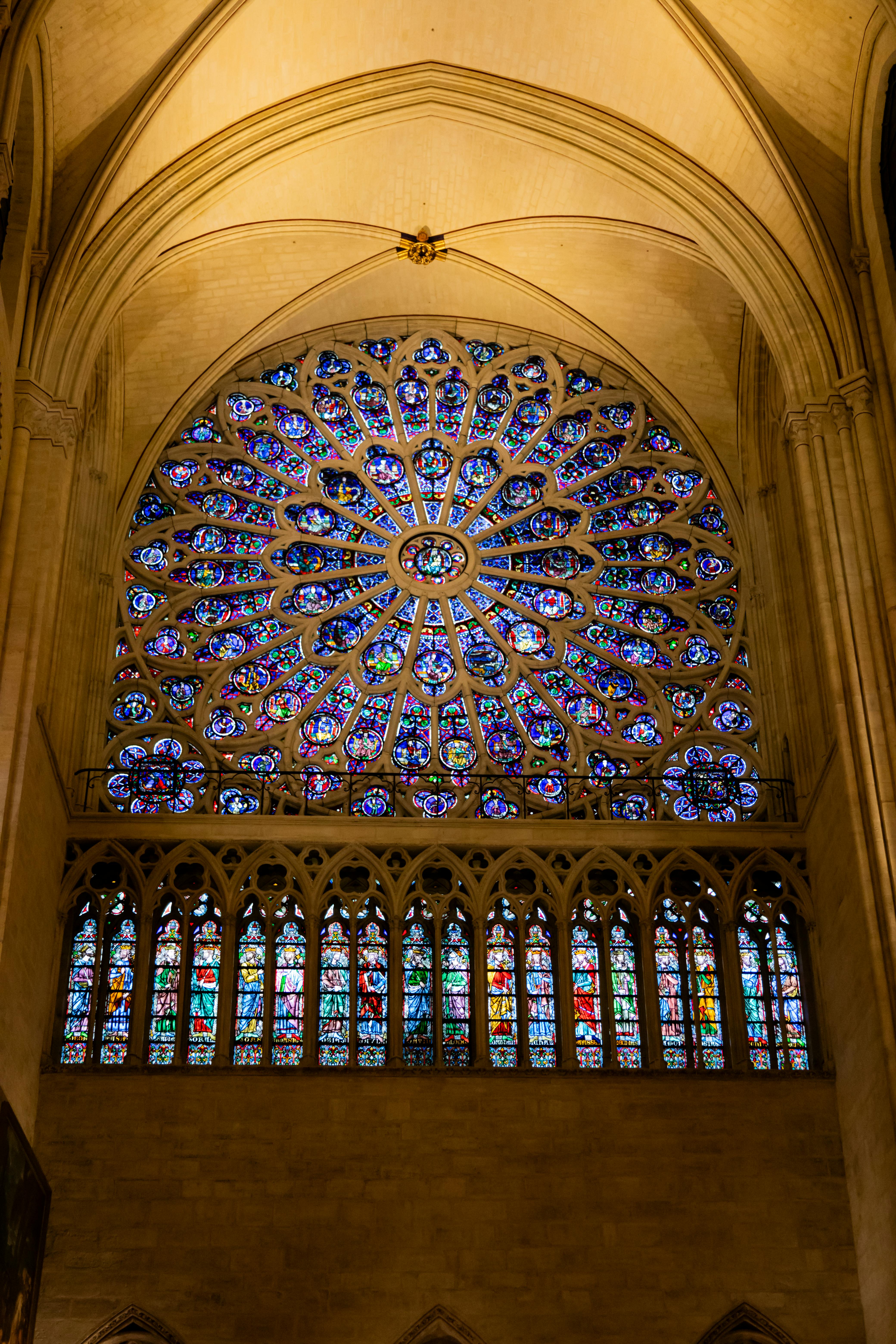 Notre Dame Cathedral Rose Window in Paris · Free Stock Photo