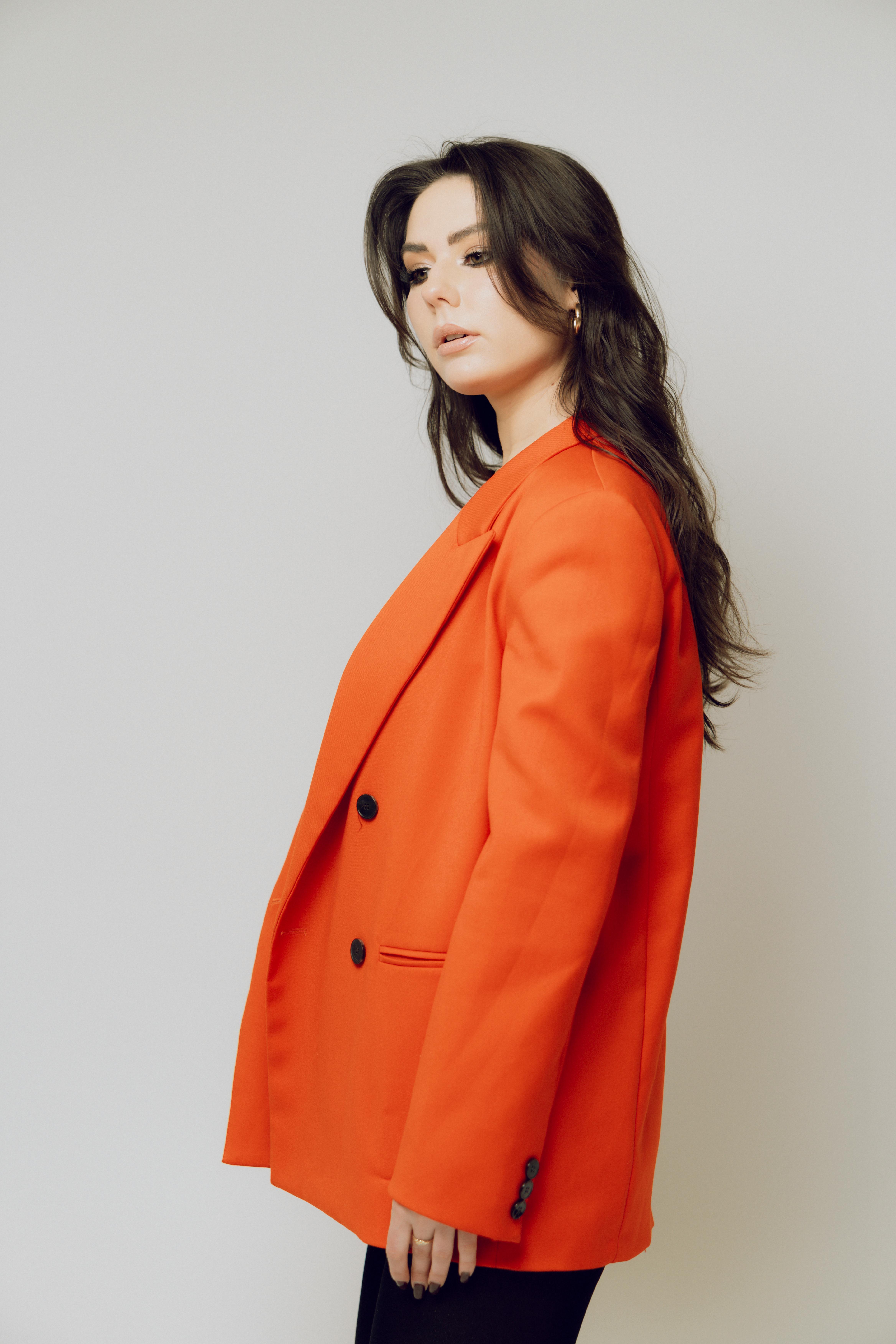 Stylish Woman in Red Jacket Portrait · Free Stock Photo