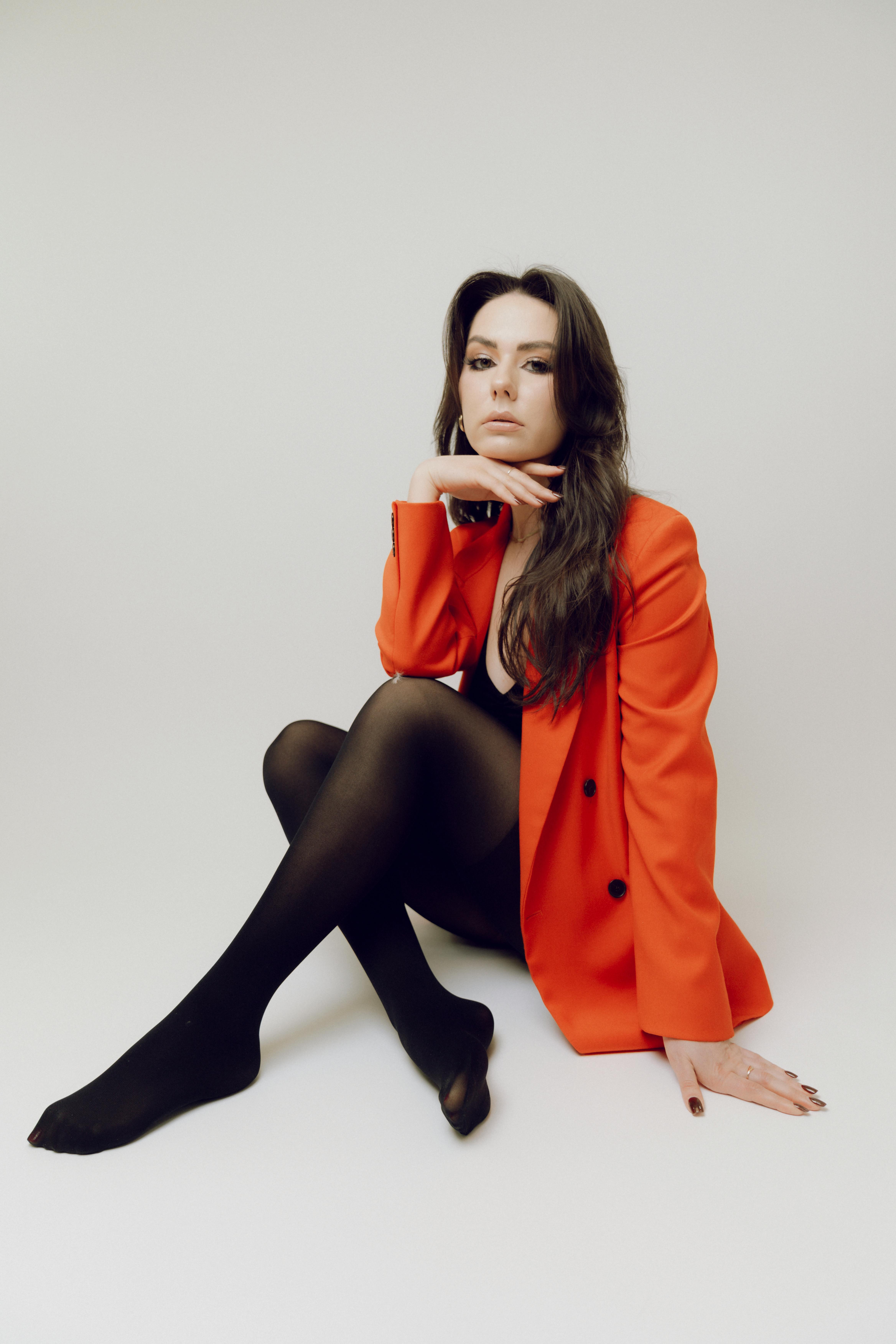 Elegant Model in Red Jacket Portrait · Free Stock Photo