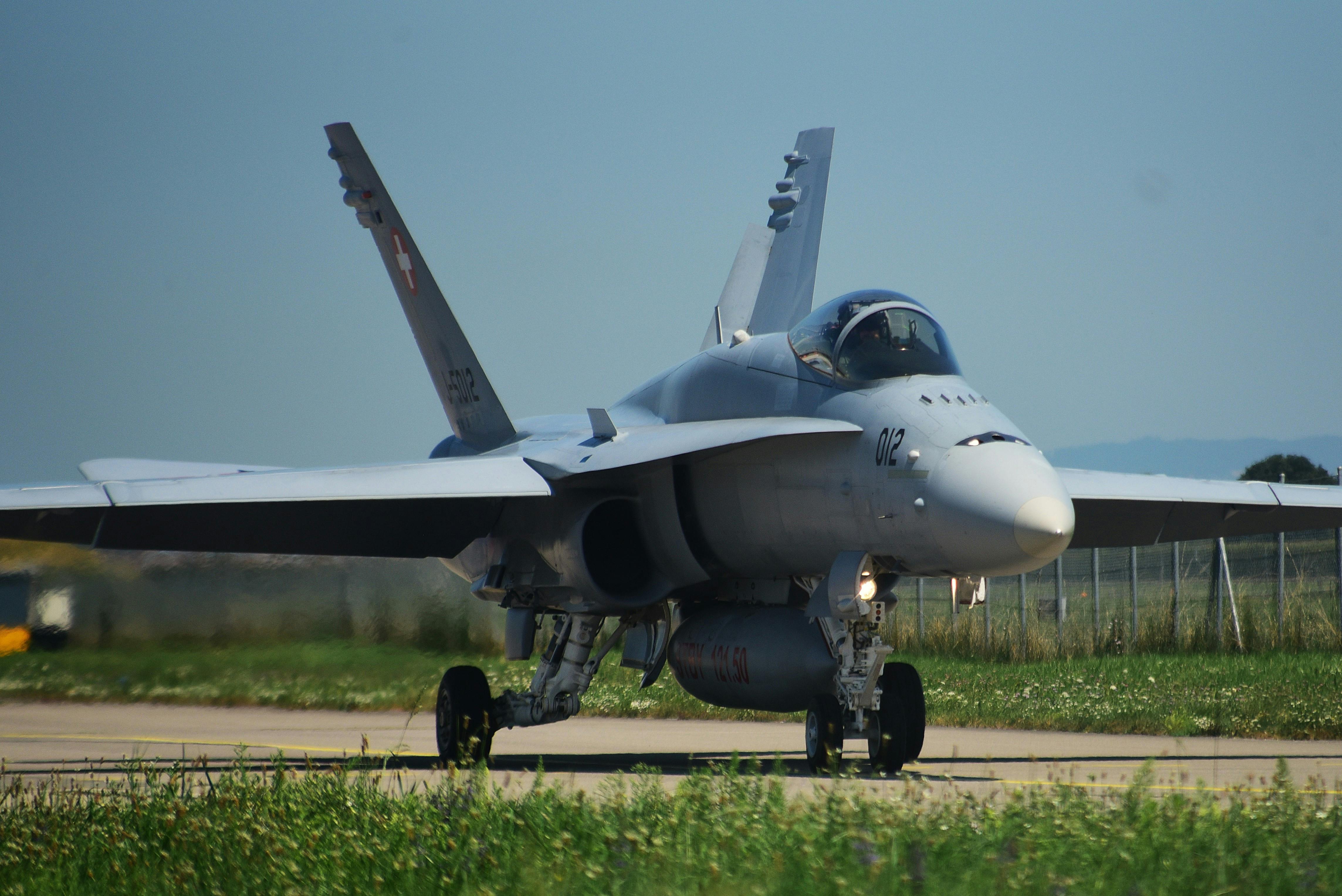 Swiss Air Force Fighter Jet on Runway · Free Stock Photo