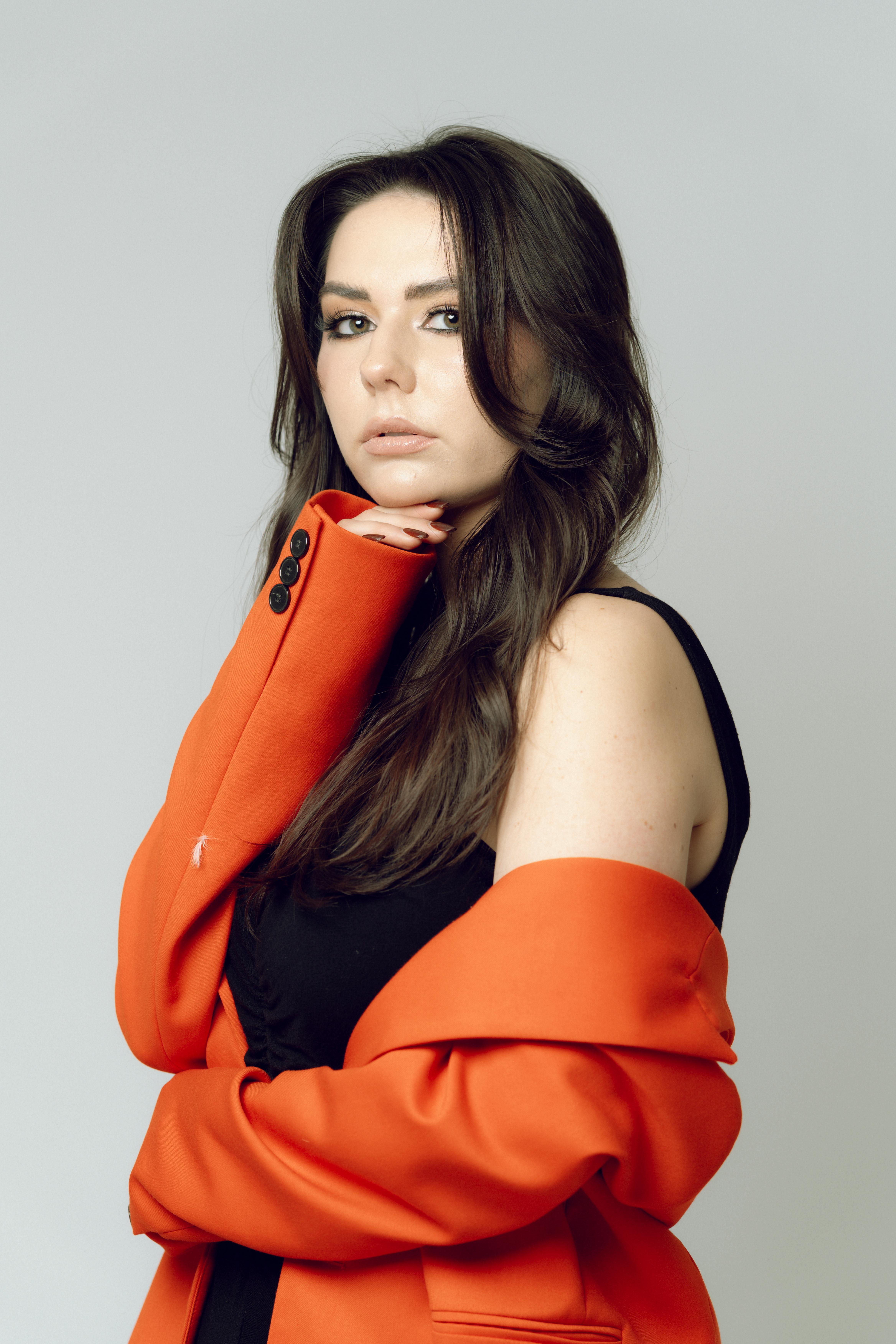 Fashion Model in Red Jacket Portrait · Free Stock Photo