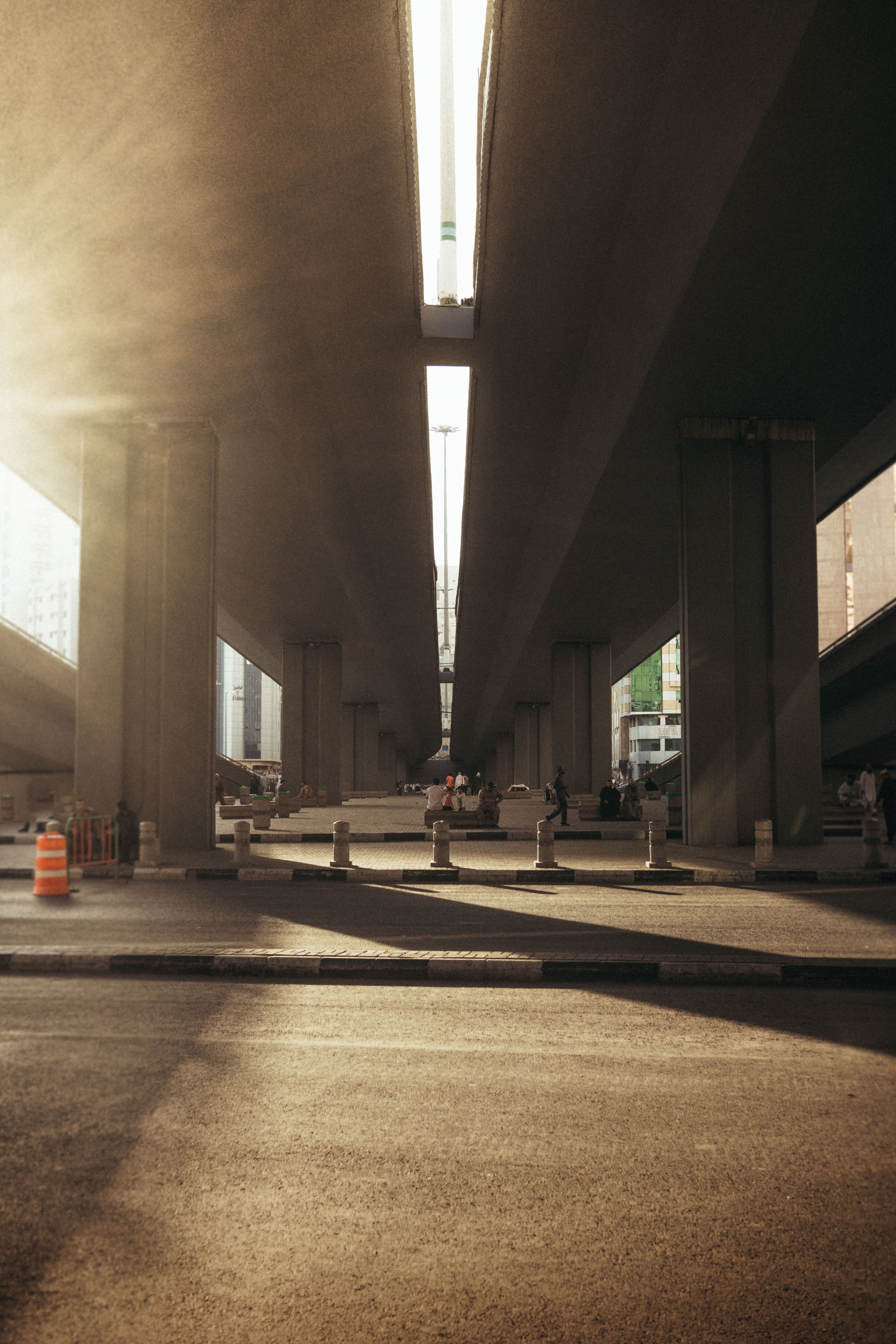 Urban Underpass at Sunset with Cityscape View · Free Stock Photo