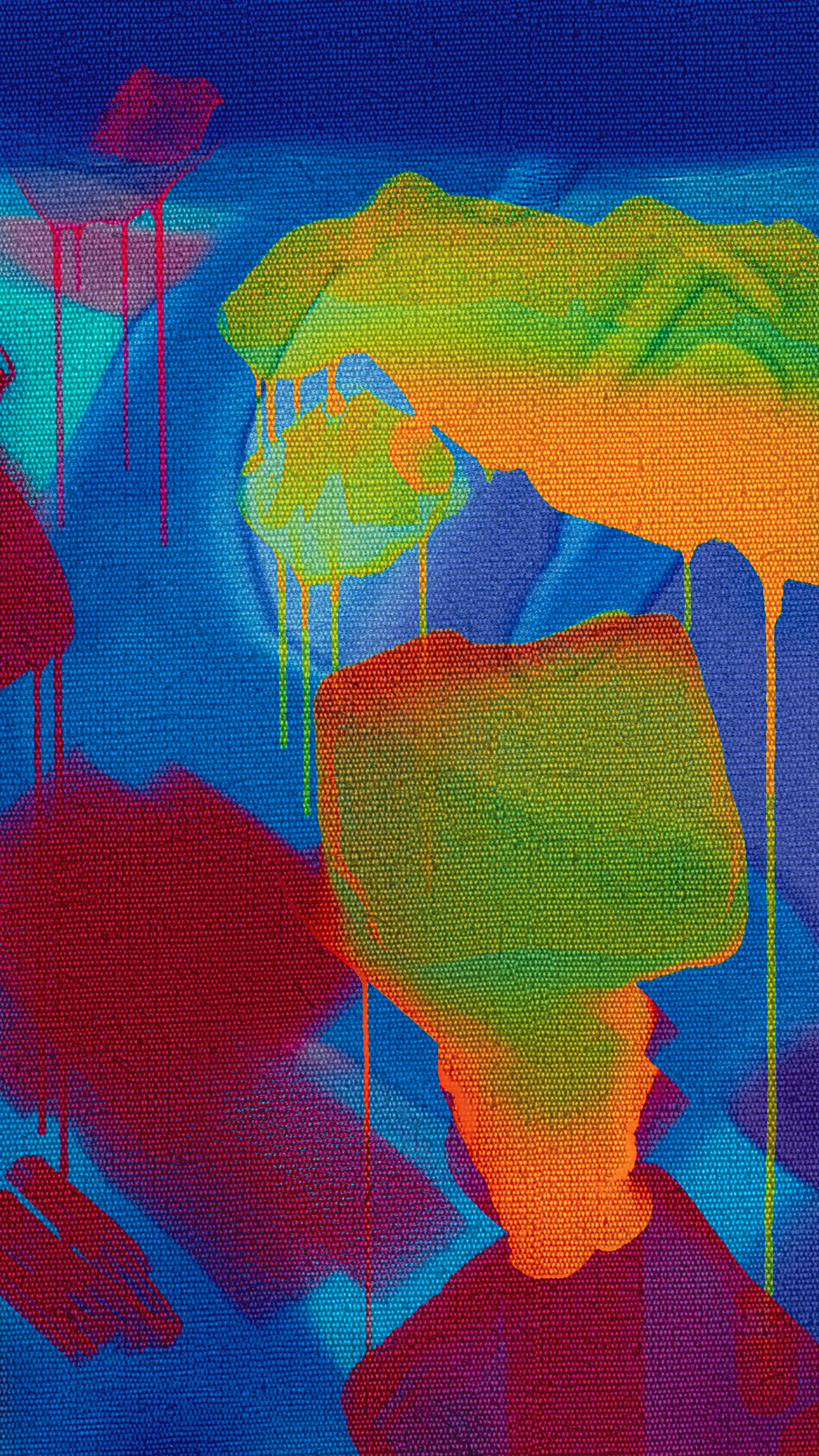 Vibrant Abstract Art with Dripping Colors · Free Stock Photo