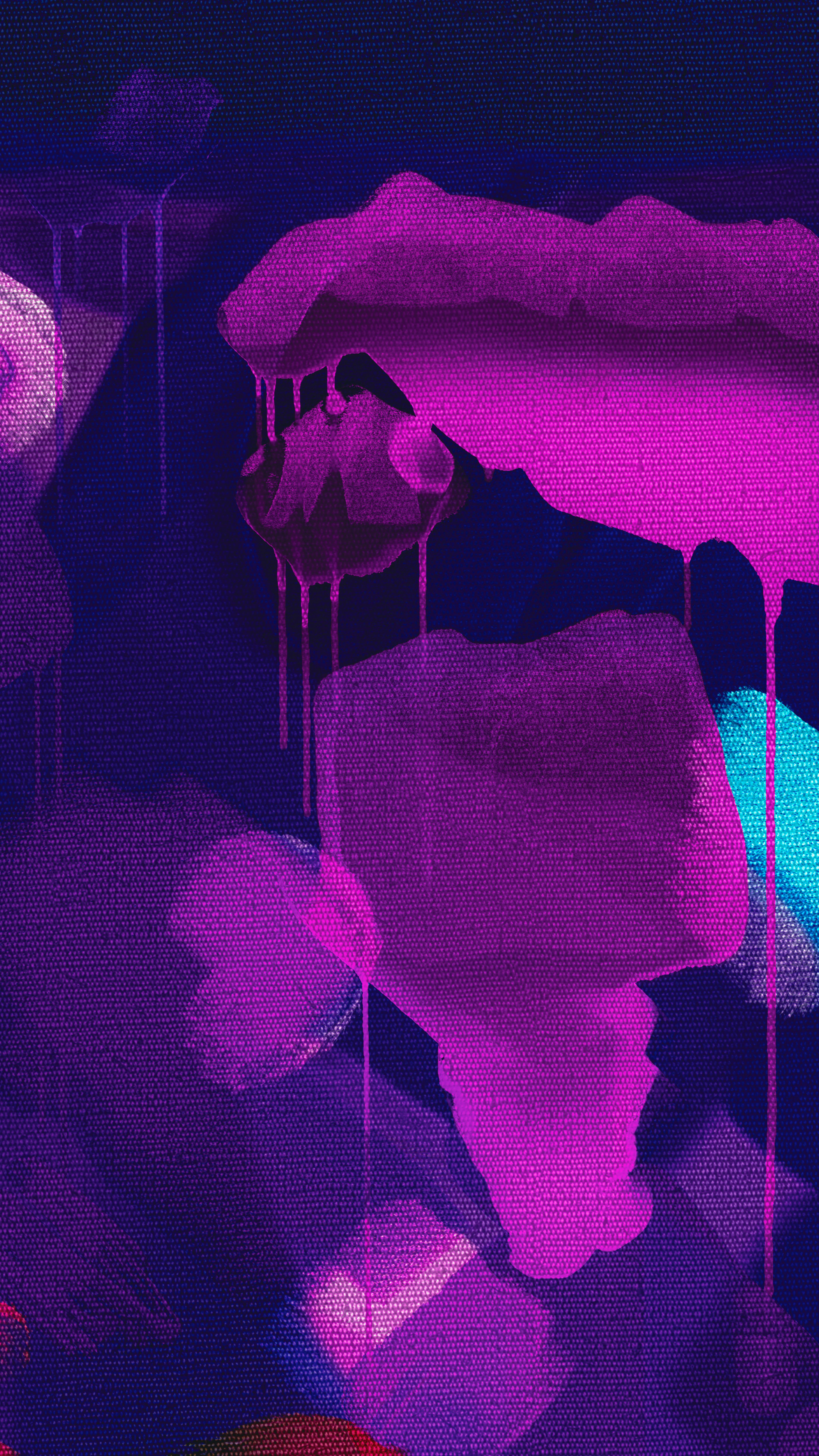 Vibrant Abstract Expressionist Painting with Dripping Textures · Free ...