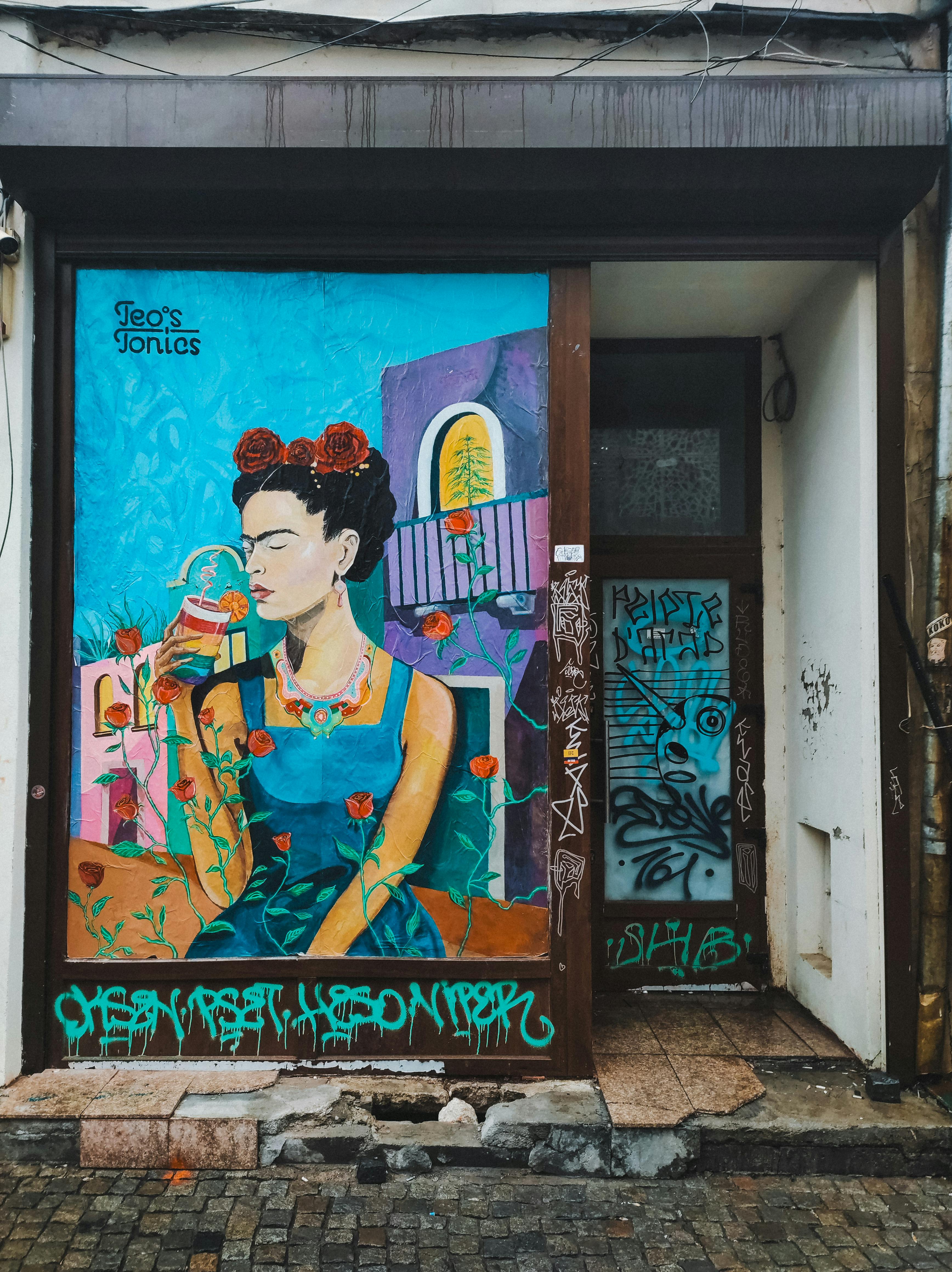 Colorful Mural of Famous Artist on Urban Street · Free Stock Photo