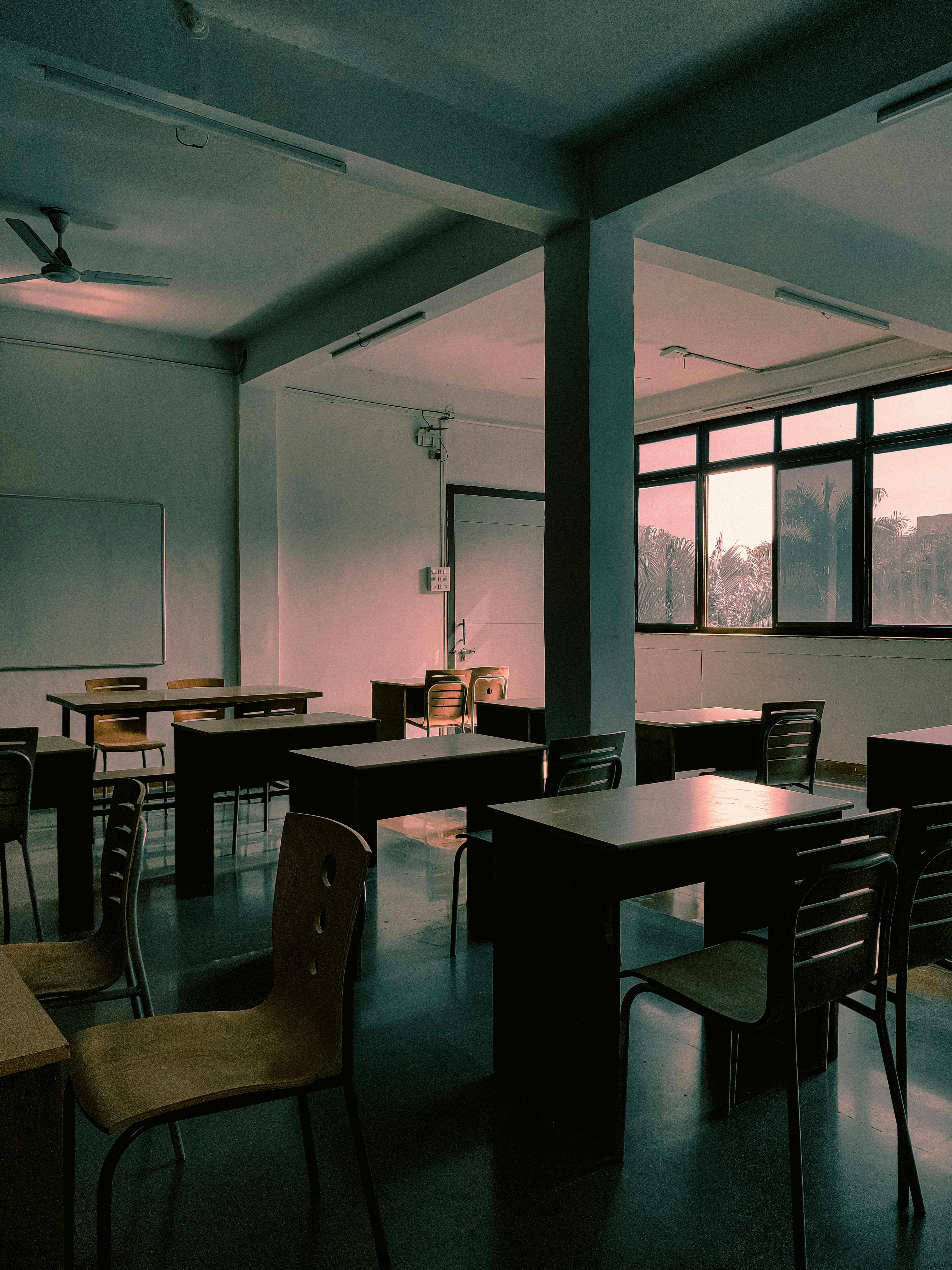 Quiet Classroom in Indian School With Natural Lighting · Free Stock Photo