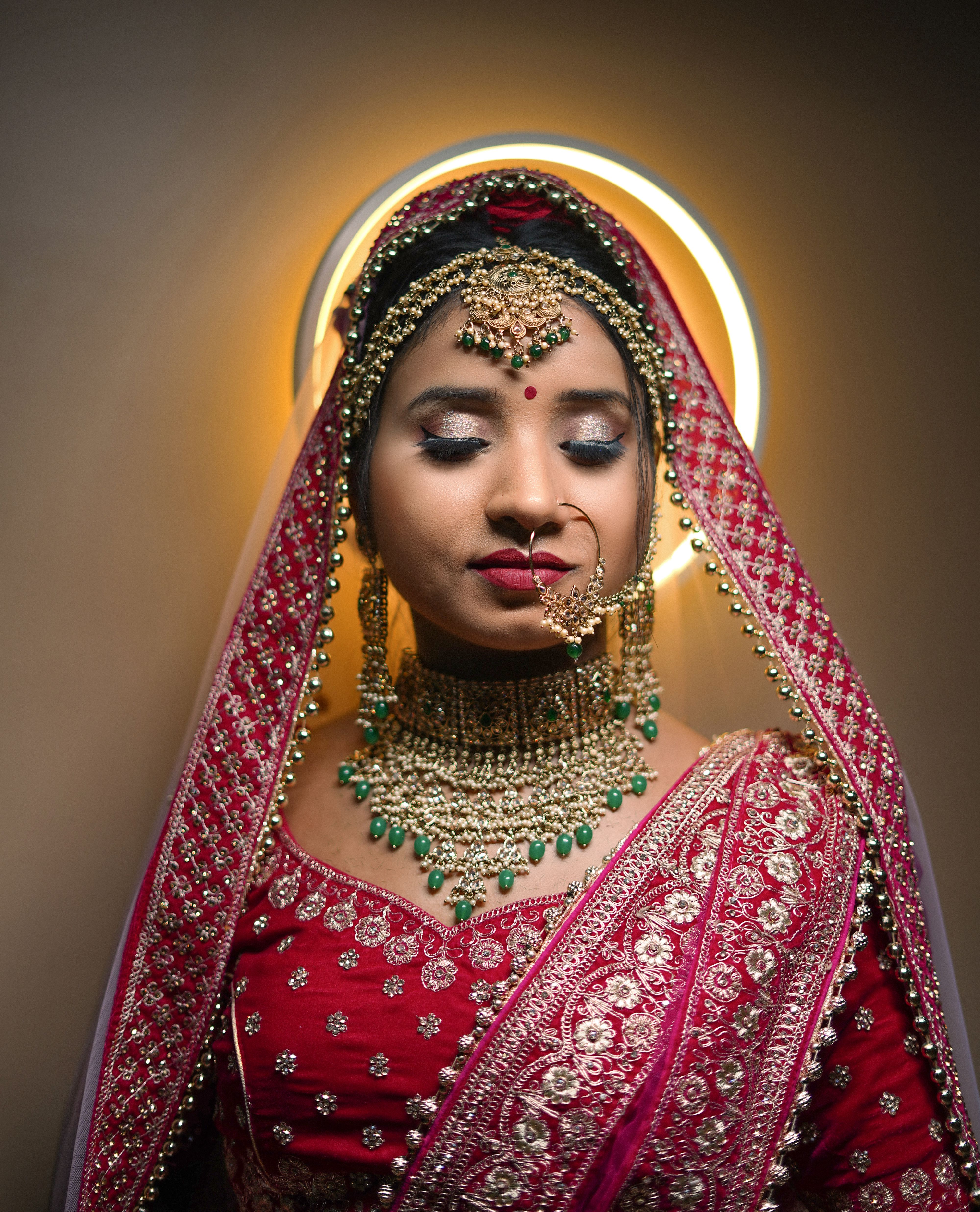 Portrait of Woman Wearing Traditional Indian Costume · Free Stock Photo