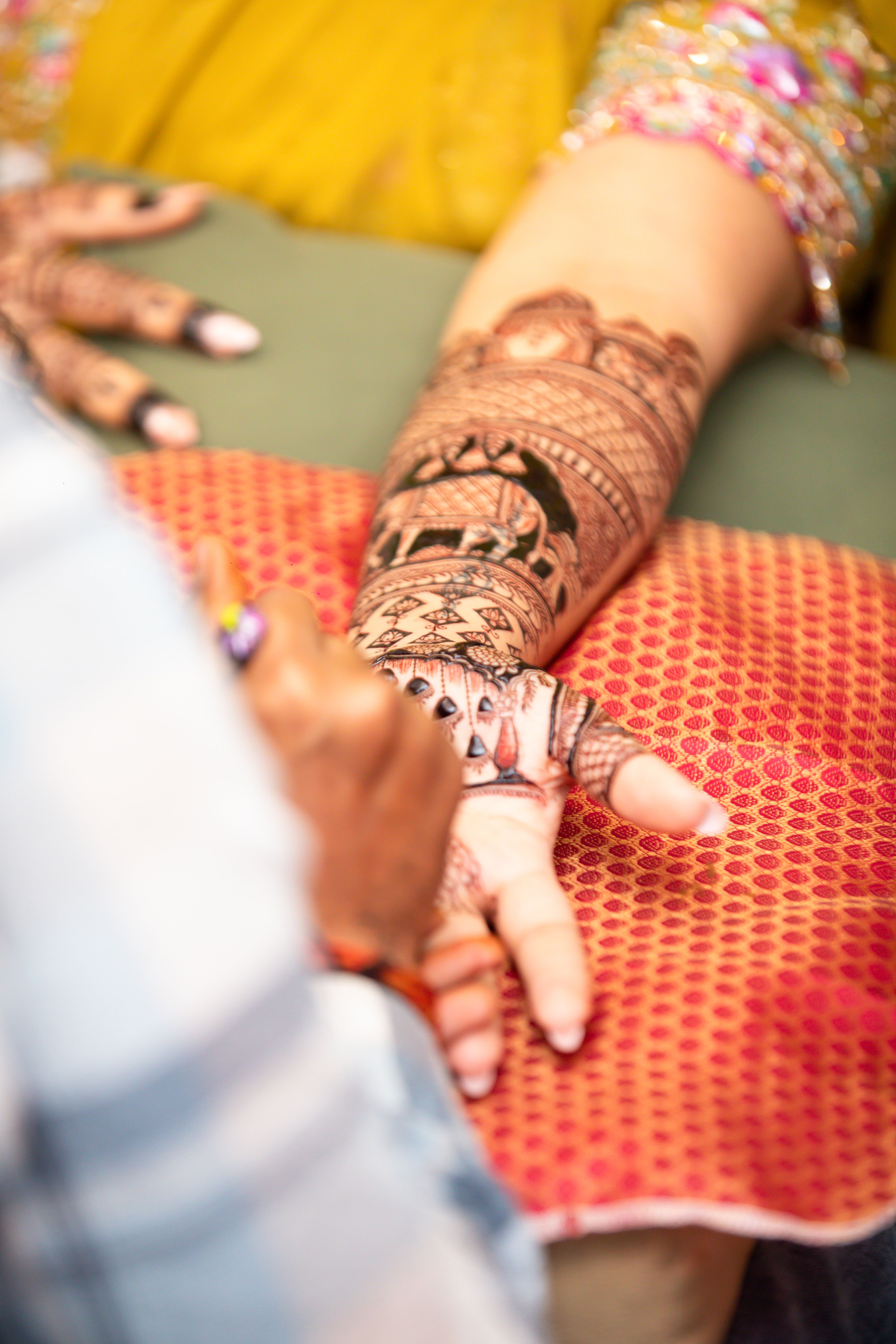 Intricate Henna Design on Arm during Ceremony · Free Stock Photo
