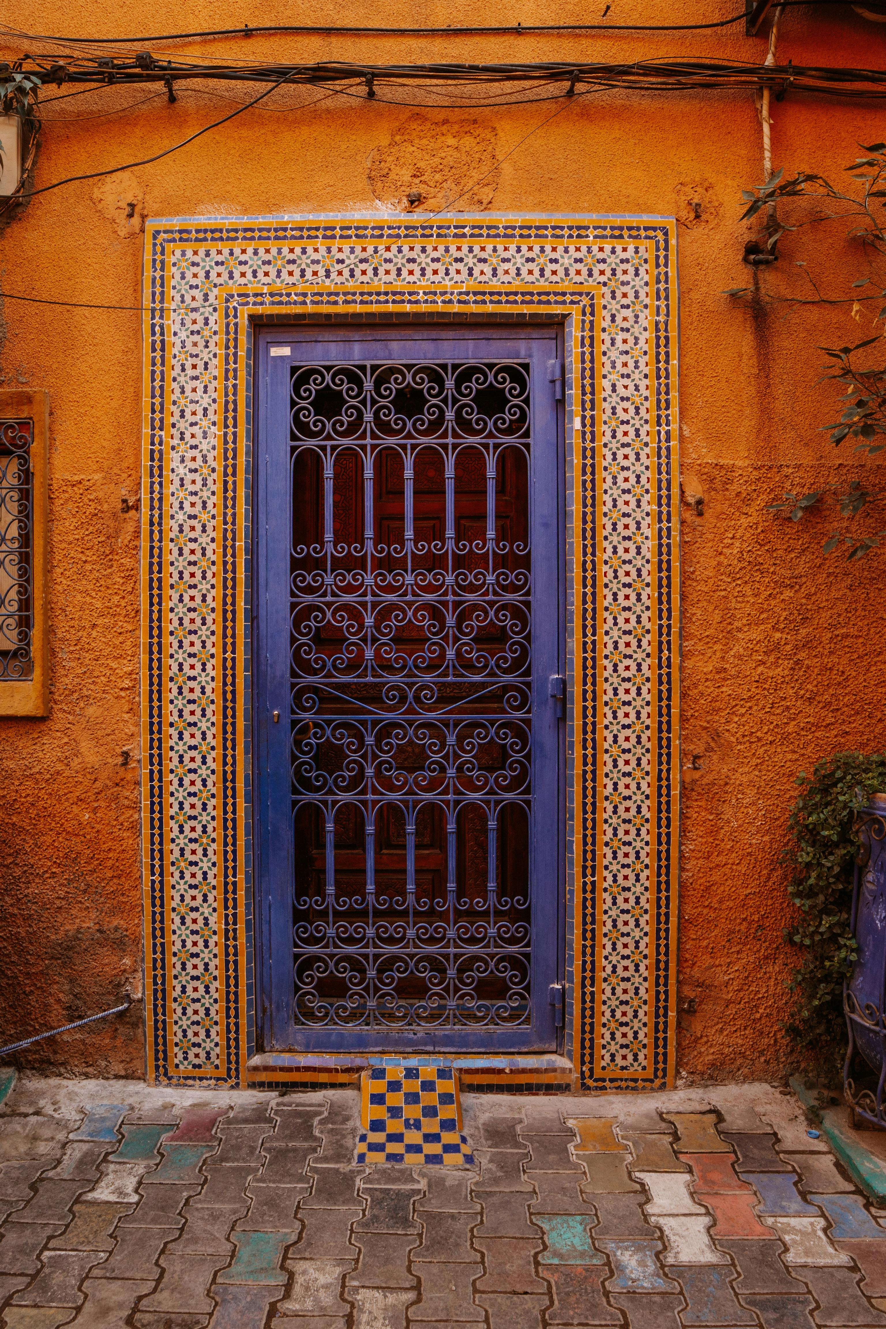 Levendige Marokkaanse Deur In Marrakesh · Gratis stockfoto