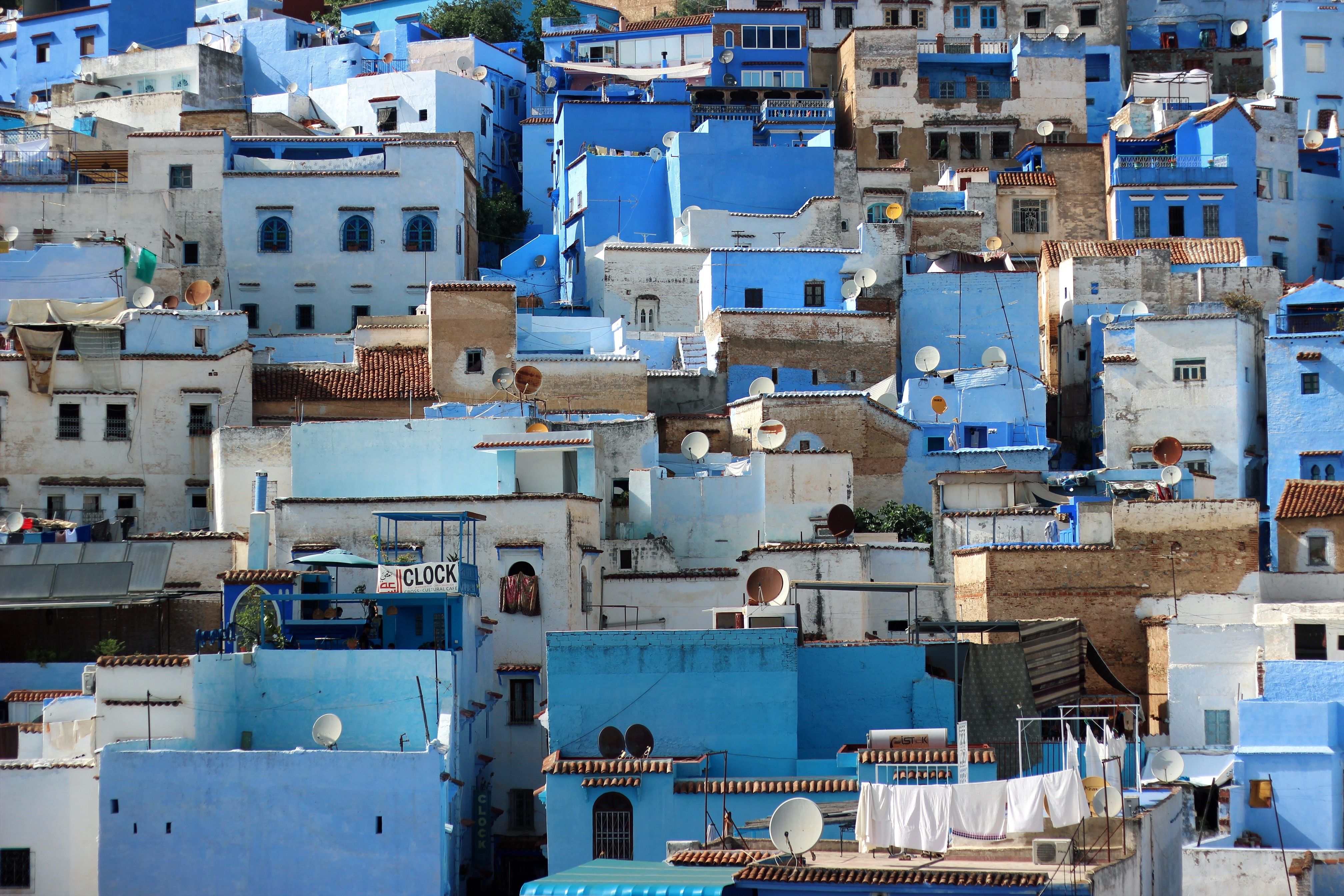 Vibrant Blue Architecture in Chefchaouen, Morocco · Free Stock Photo