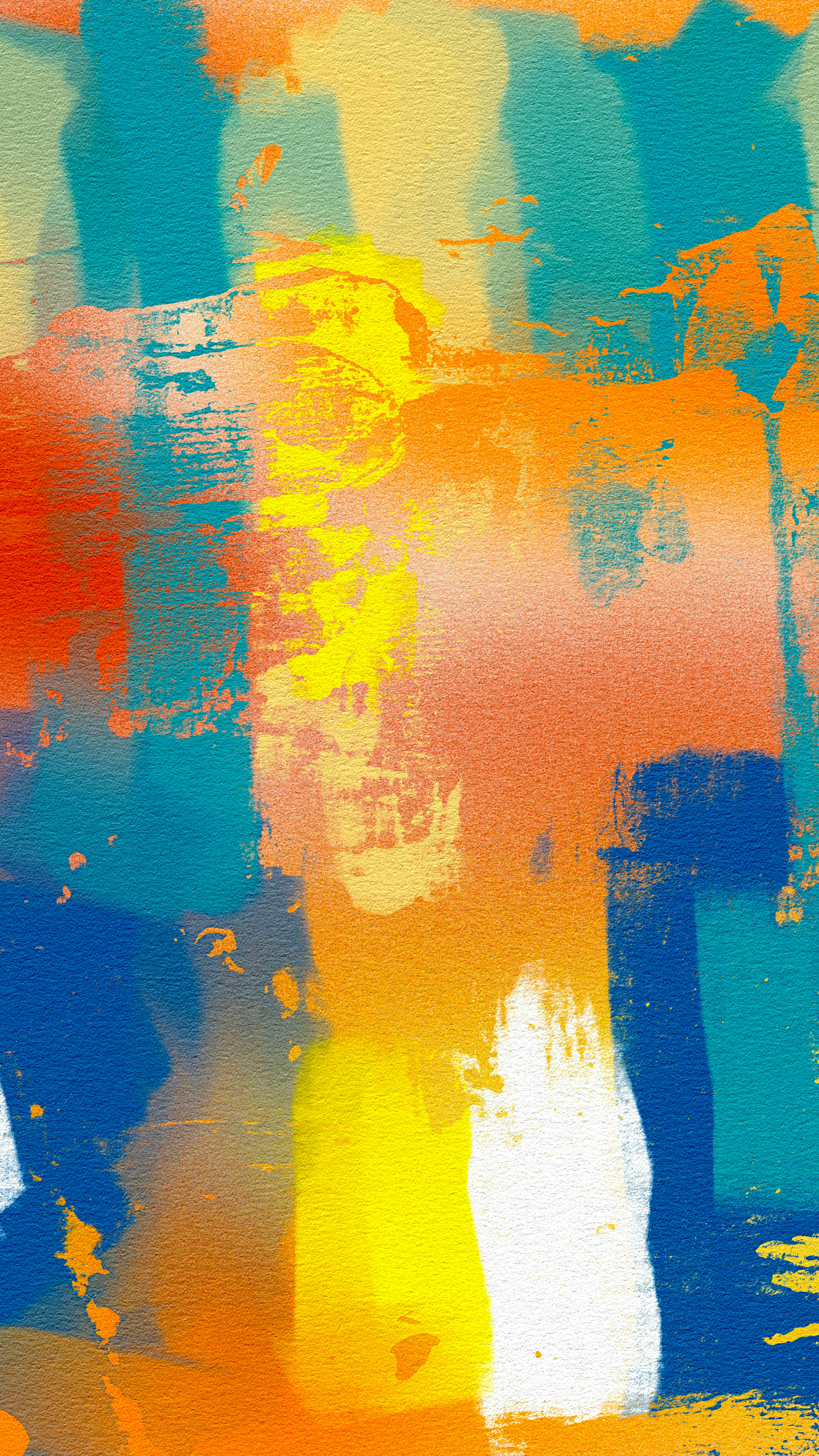 Dynamic Abstract Expressionist Artwork with Bold Colors · Free Stock Photo