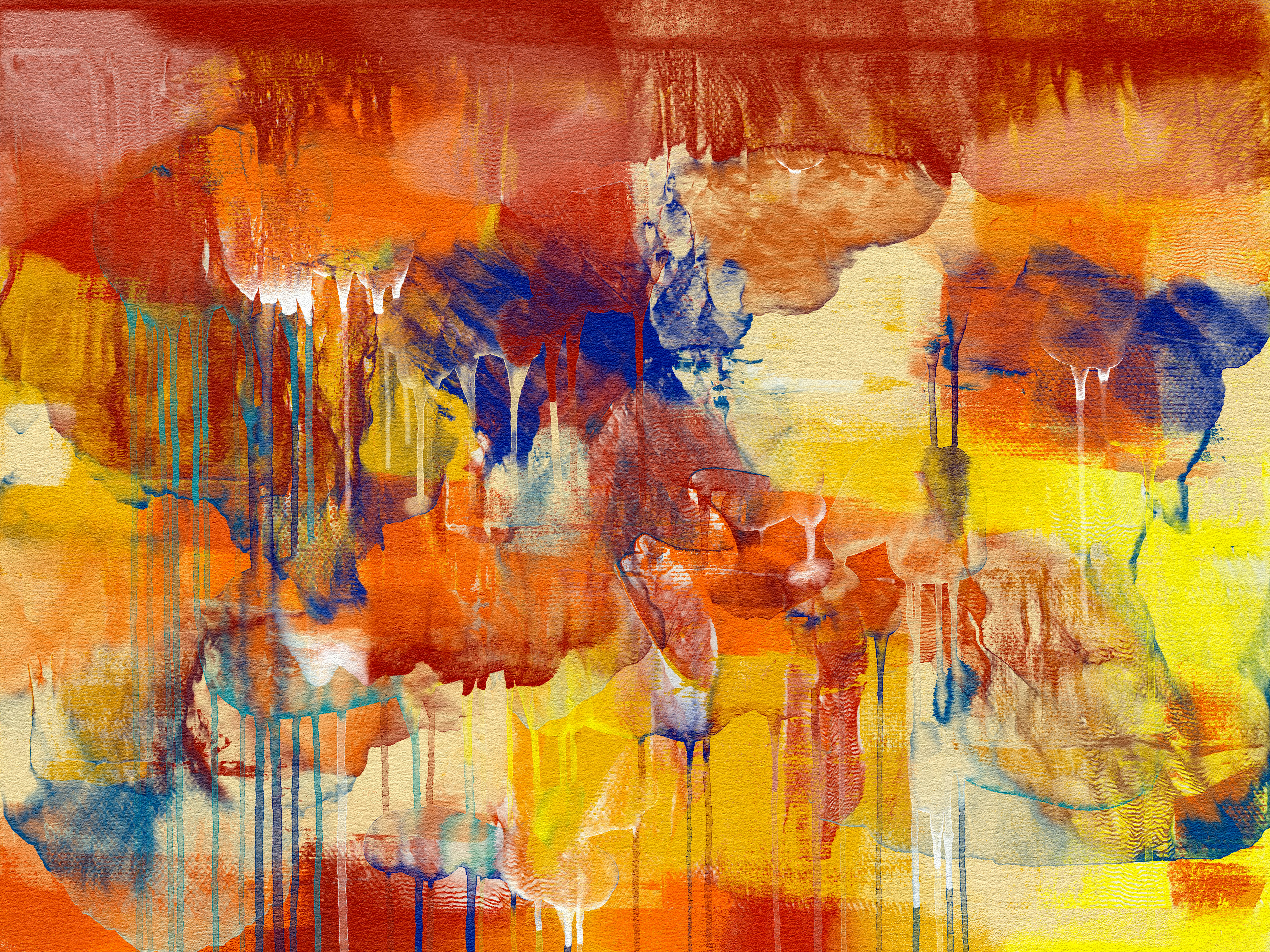 Dynamic Abstract Expressionist Artwork with Bold Colors · Free Stock Photo