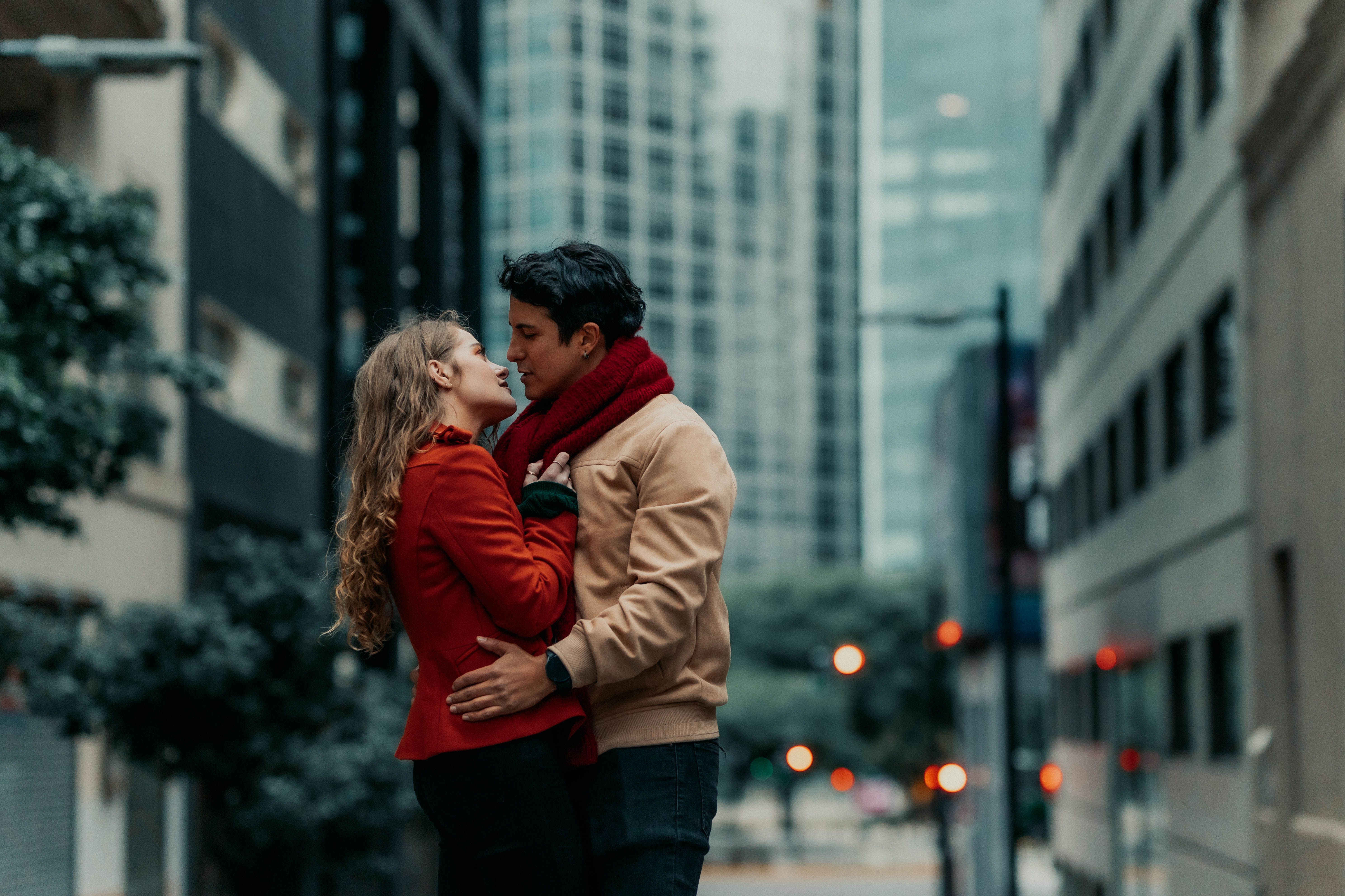 Romantic Urban Couple Embracing in Buenos Aires · Free Stock Photo