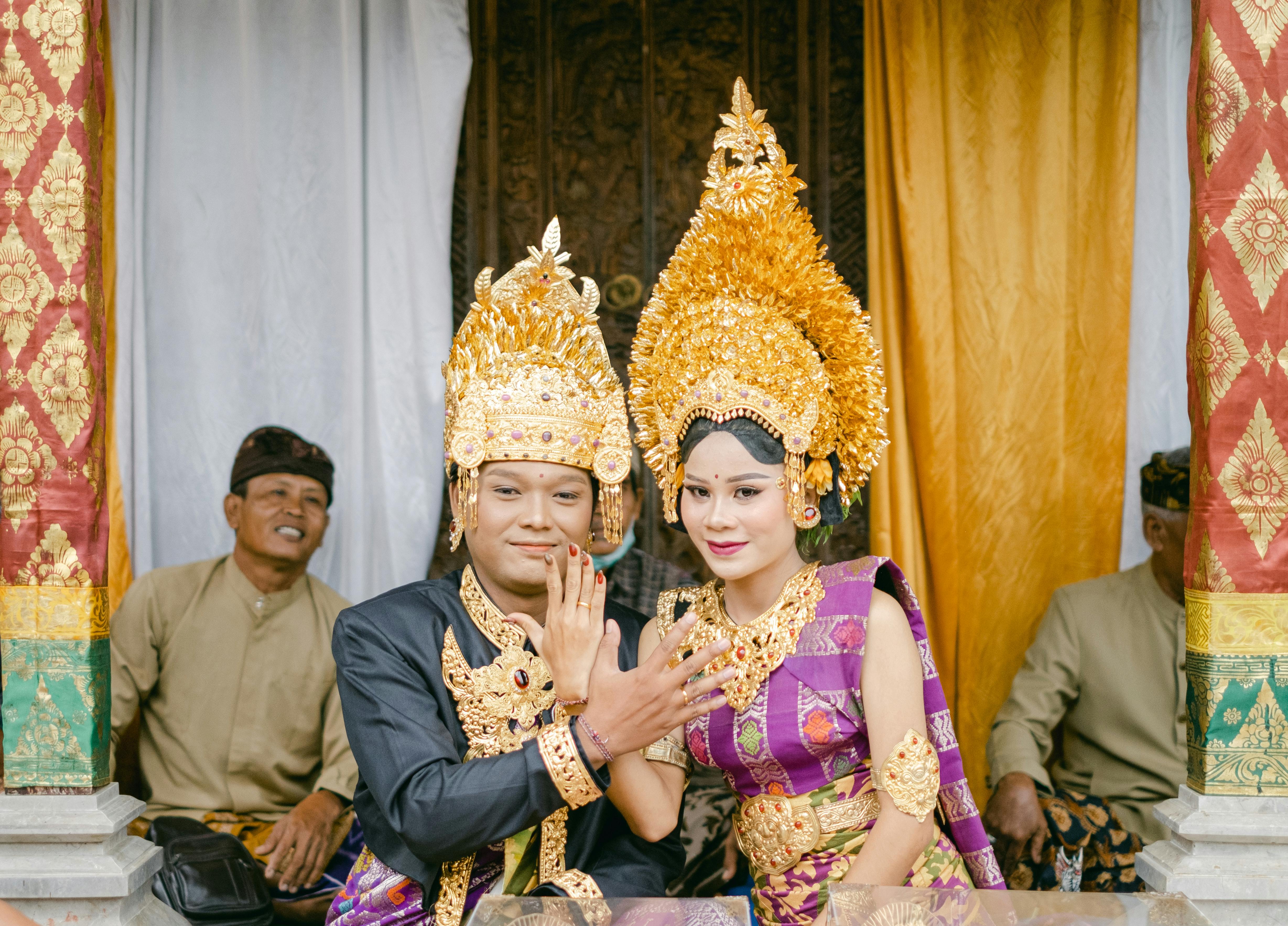 Traditional Balinese Wedding Ceremony Portrait · Free Stock Photo