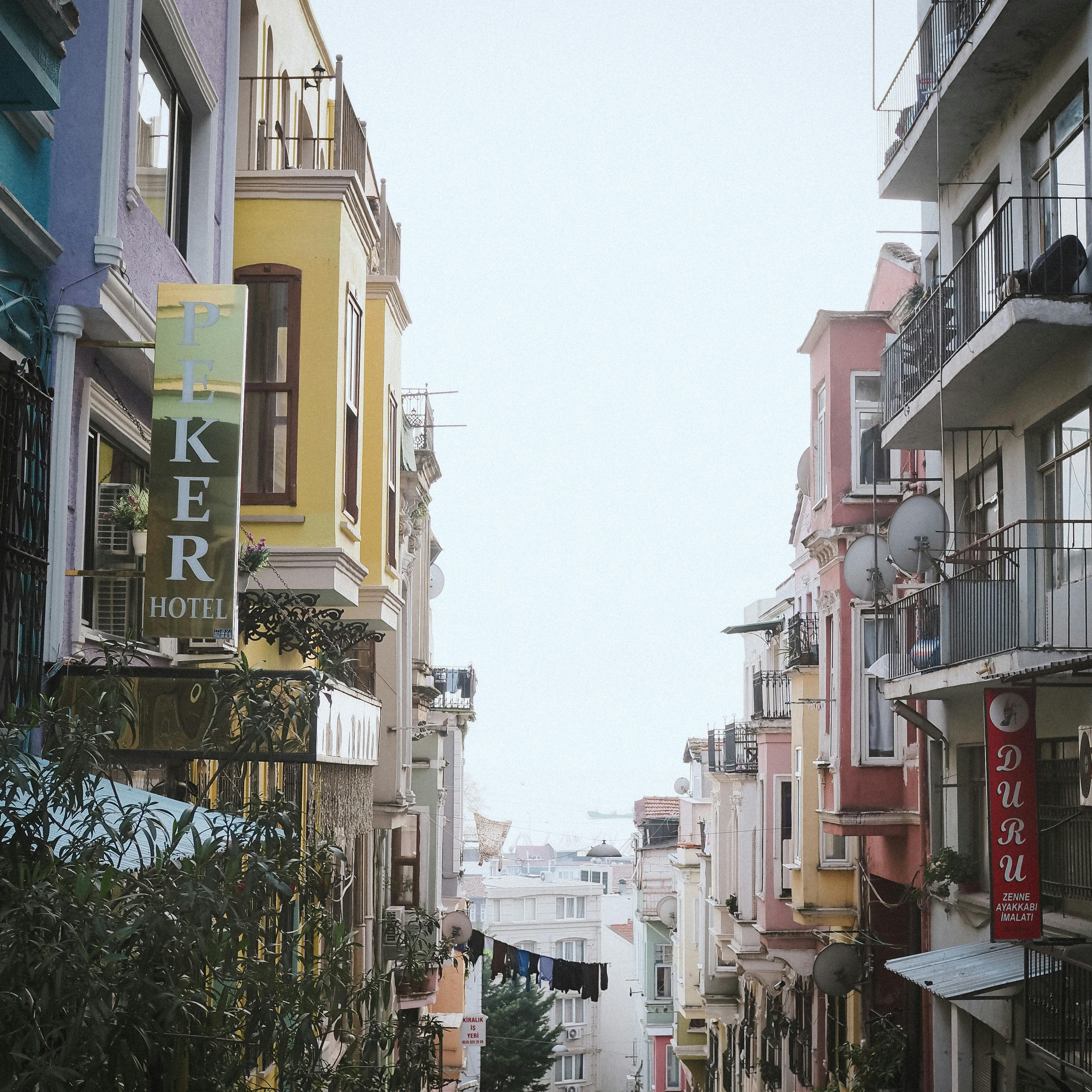 Colorful Street View of Istanbul's Architecture · Free Stock Photo