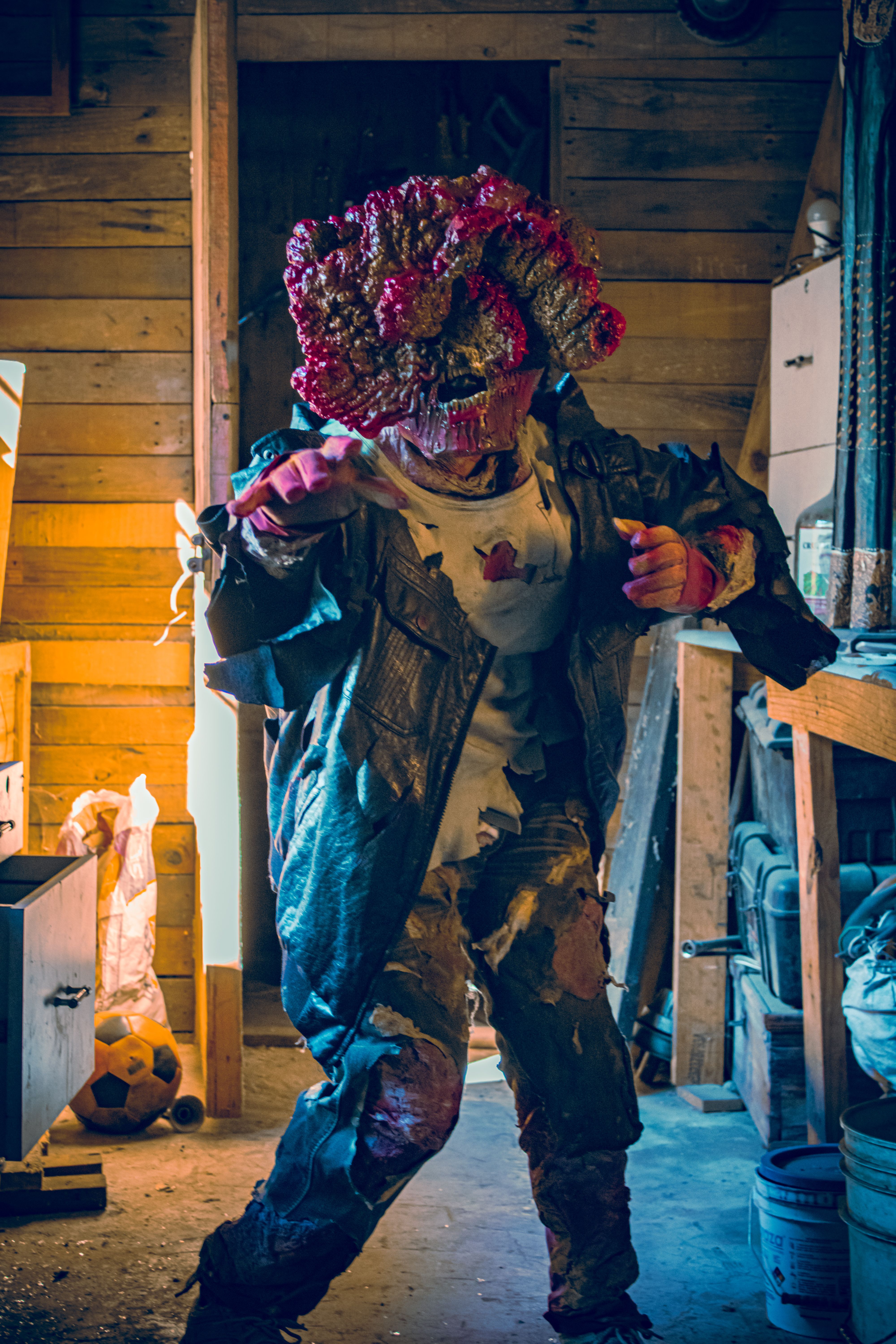 Zombie Cosplay in Abandoned Workshop · Free Stock Photo