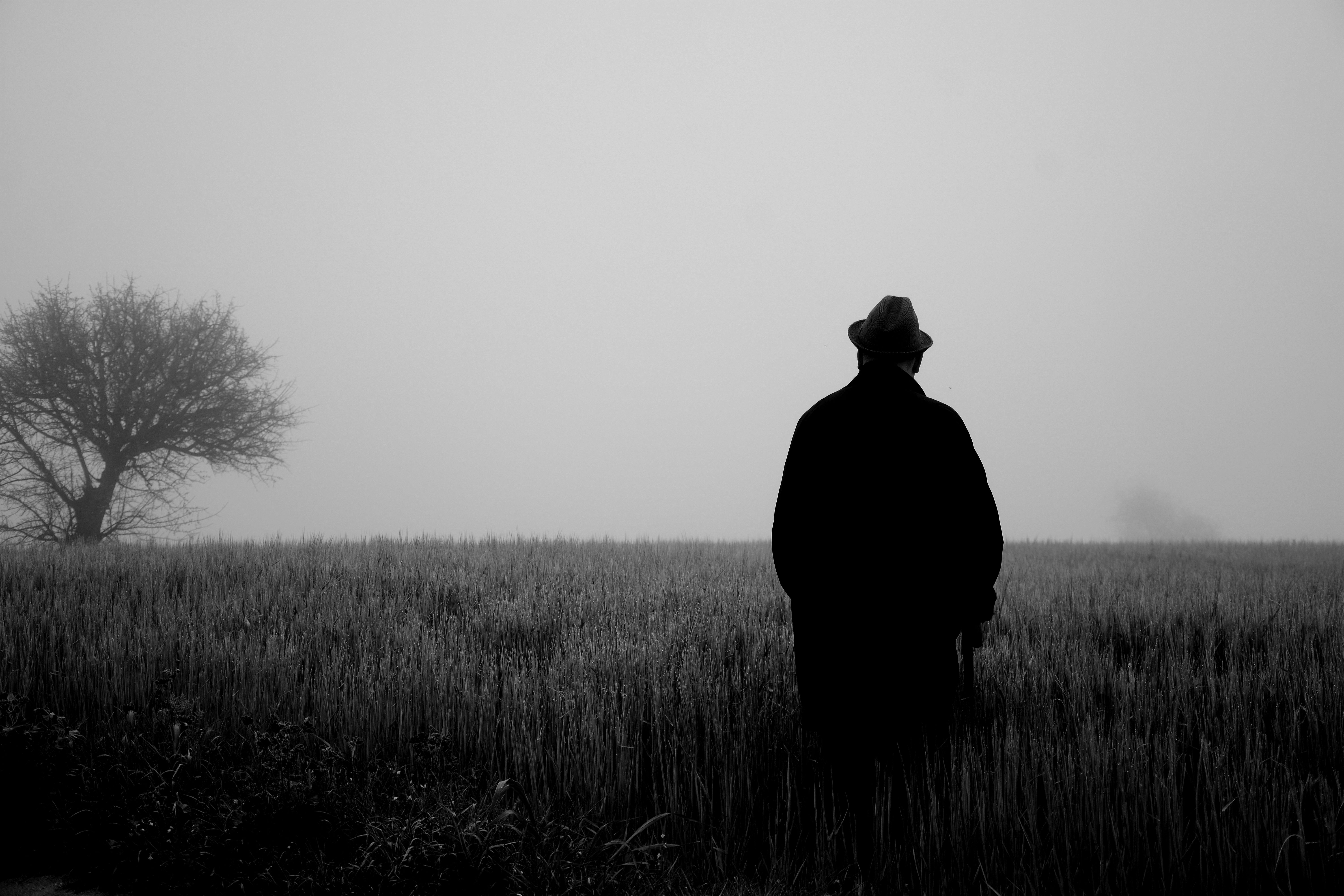 Dramatic Man Standing In The Snowstorm Photos, Download The BEST Free ...