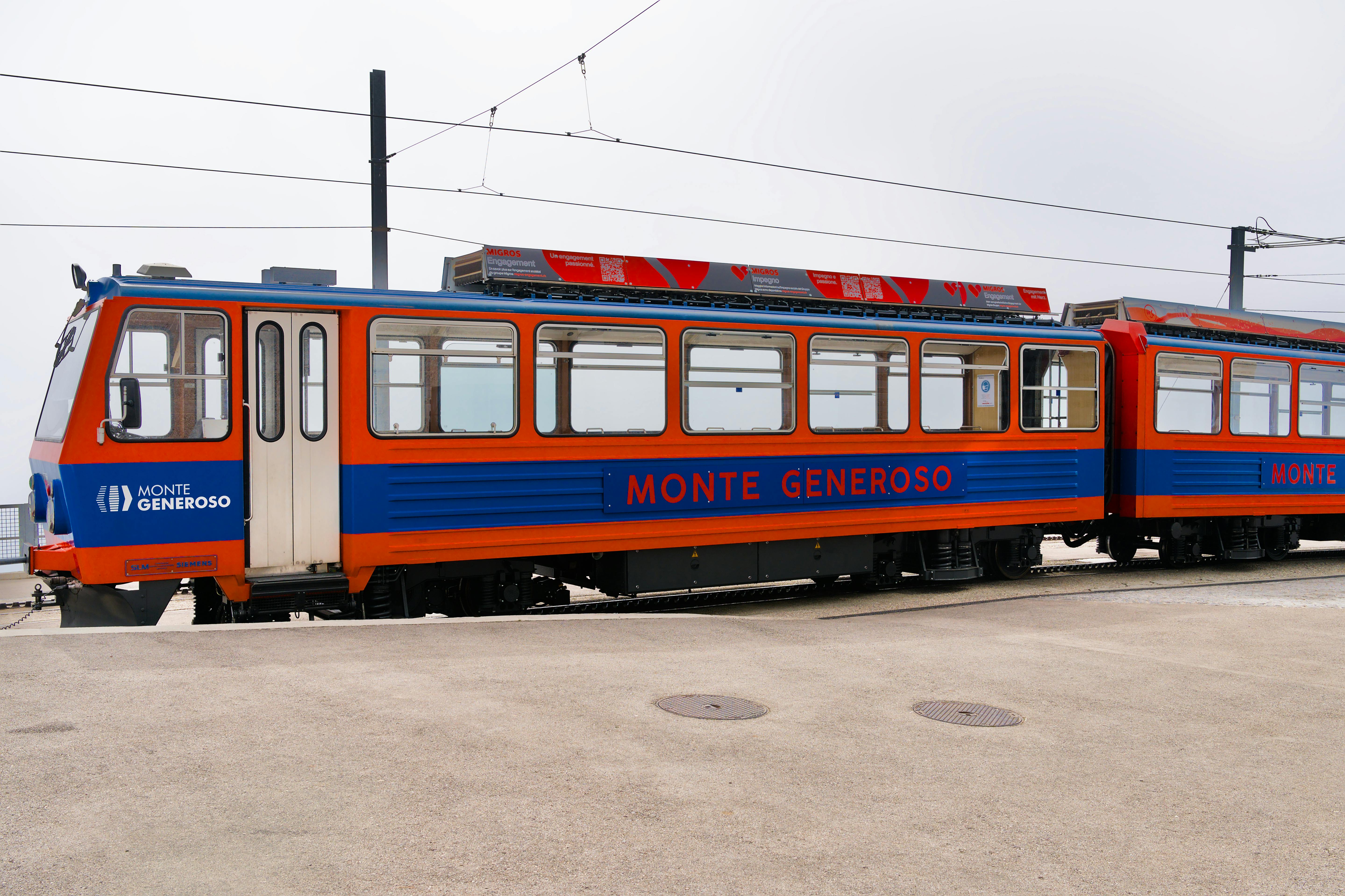Colorful Monte Generoso Train in Switzerland · Free Stock Photo