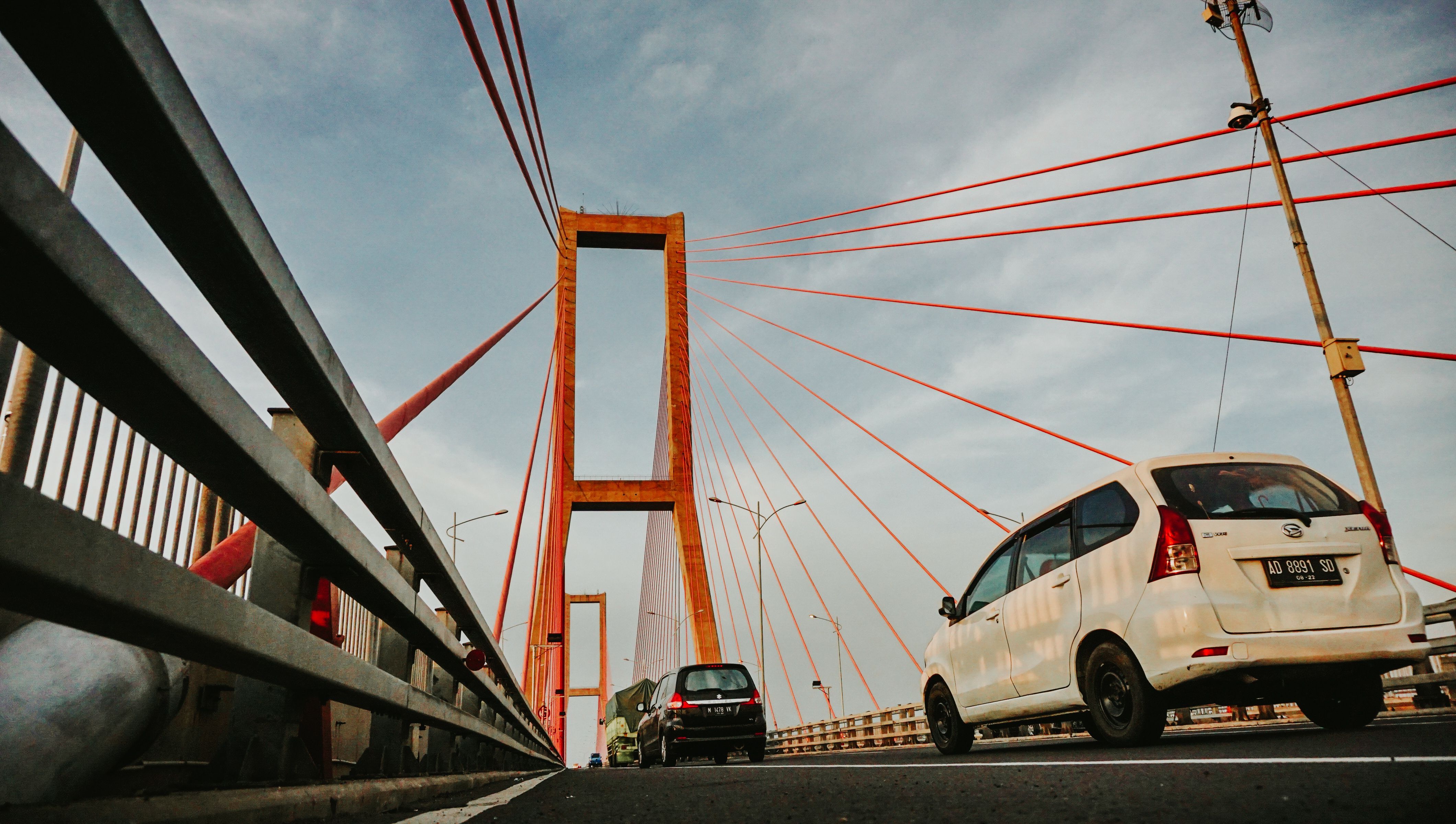 Suramadu Bridge with Cars at Dusk in East Java · Free Stock Photo