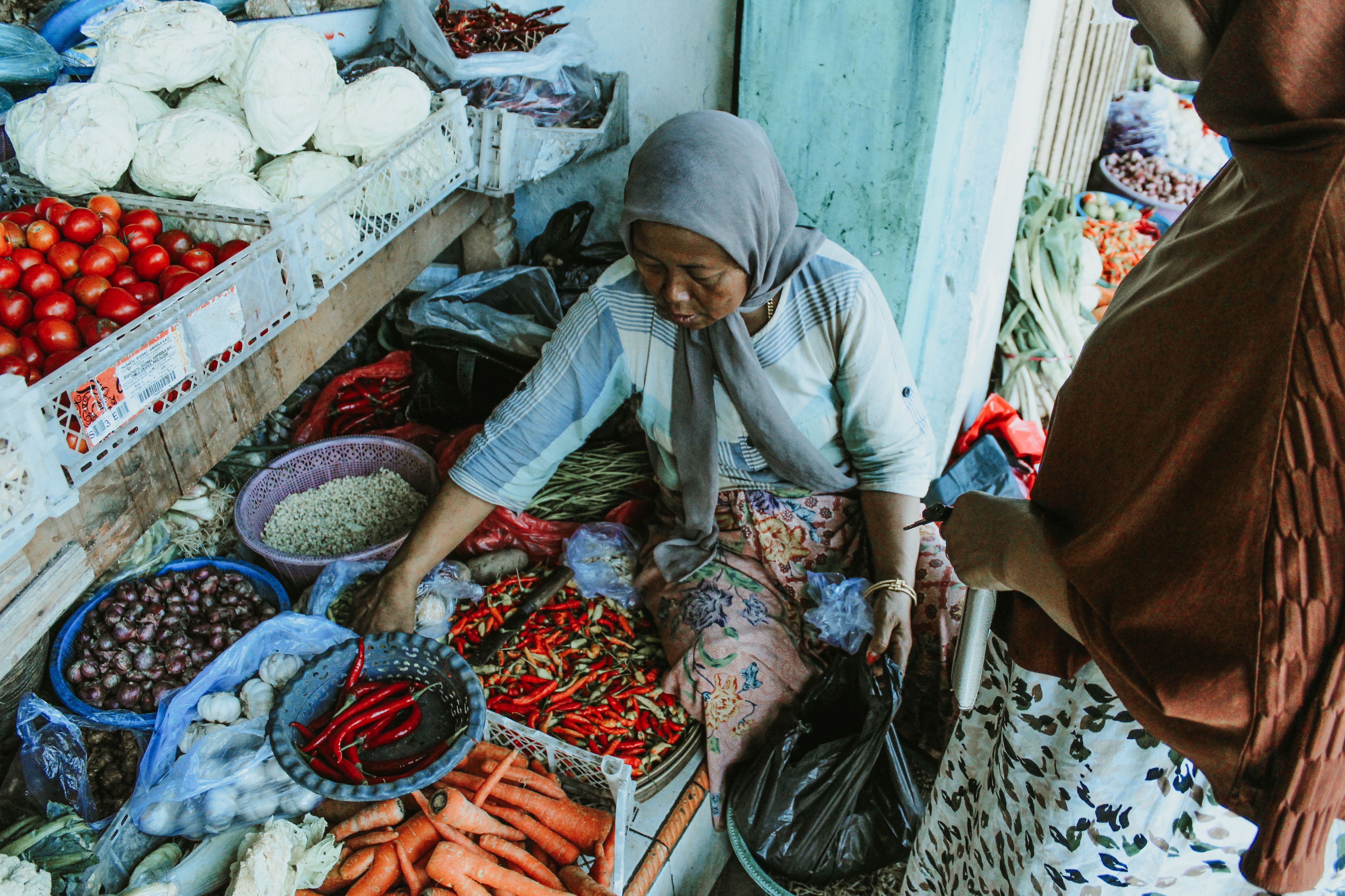 Pemandangan Pasar Tradisional Di Jawa Timur, Indonesia · Foto Stok Gratis