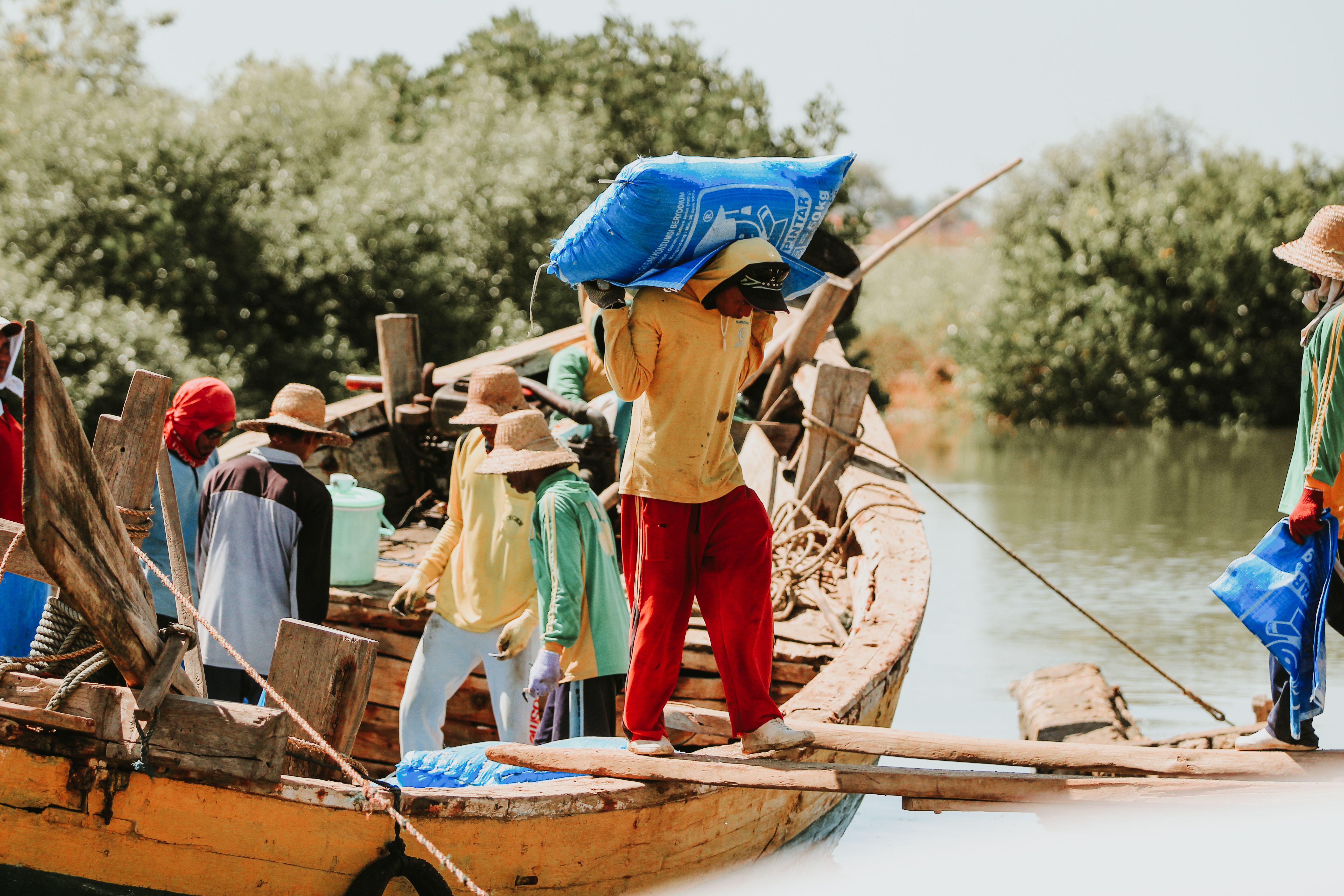 Indonesian Salt Farmers Working in East Java · Free Stock Photo