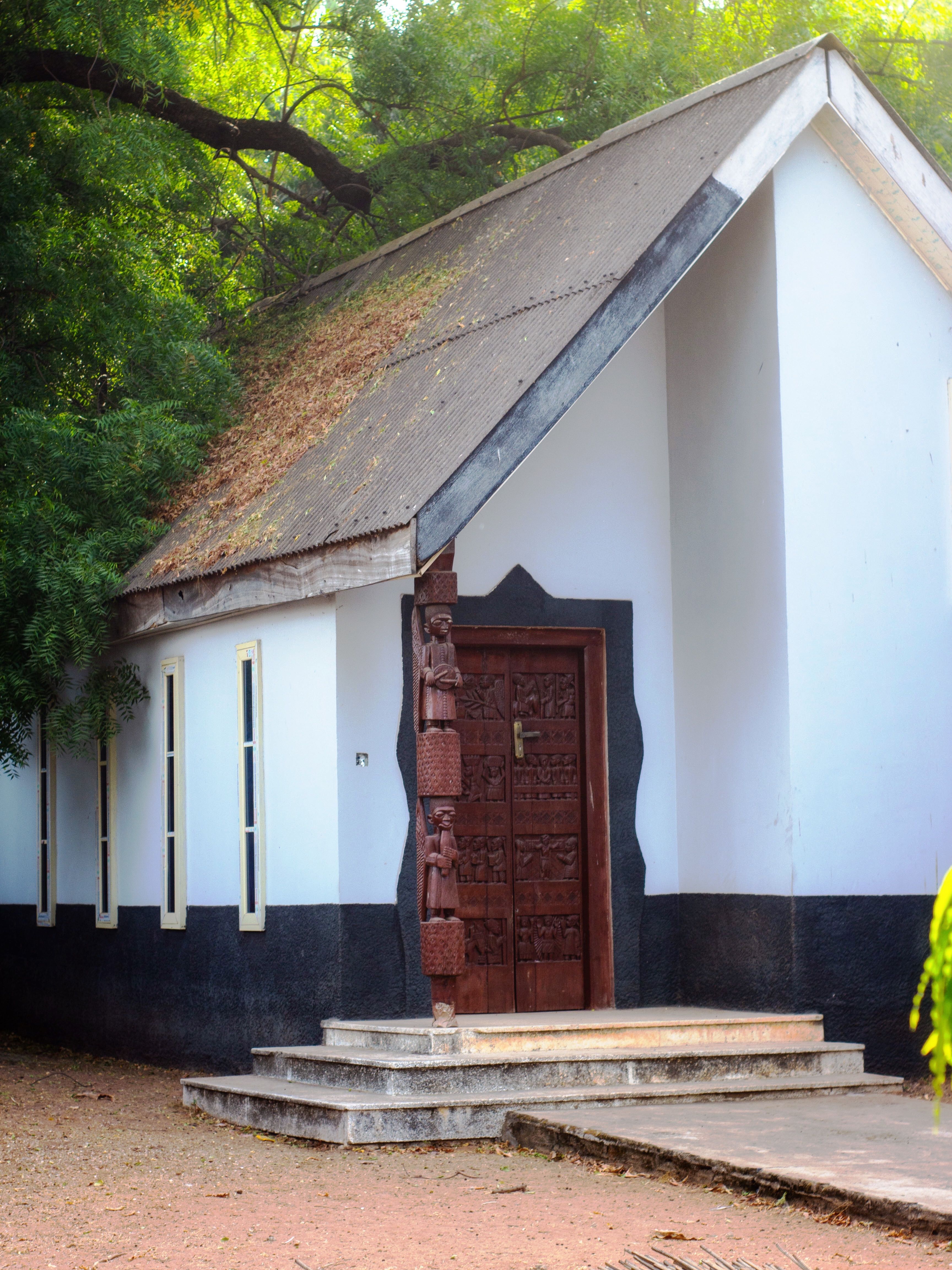 Traditional African Church Building with Wooden Door · Free Stock Photo