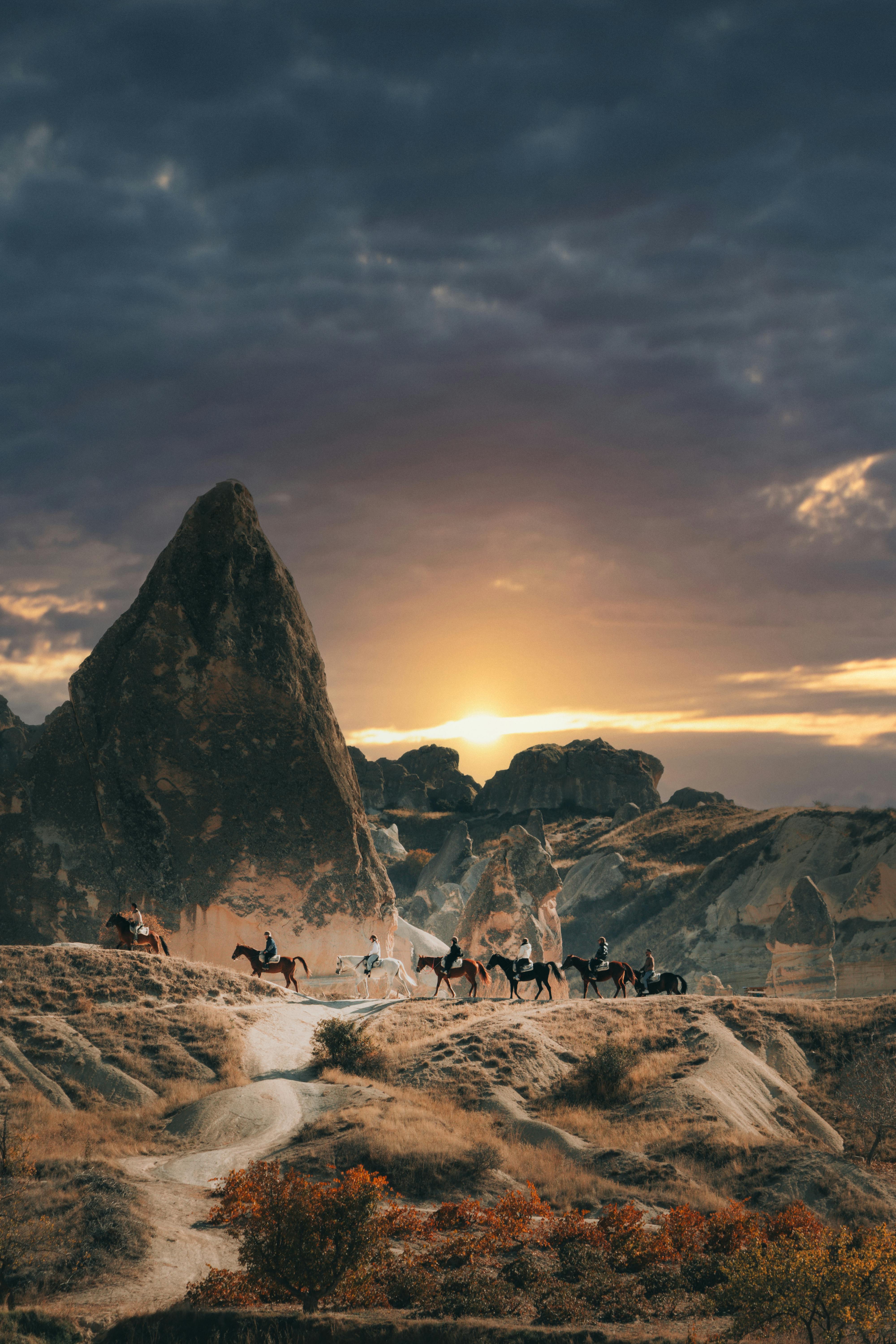Horseback Riding at Sunset in Cappadocia · Free Stock Photo