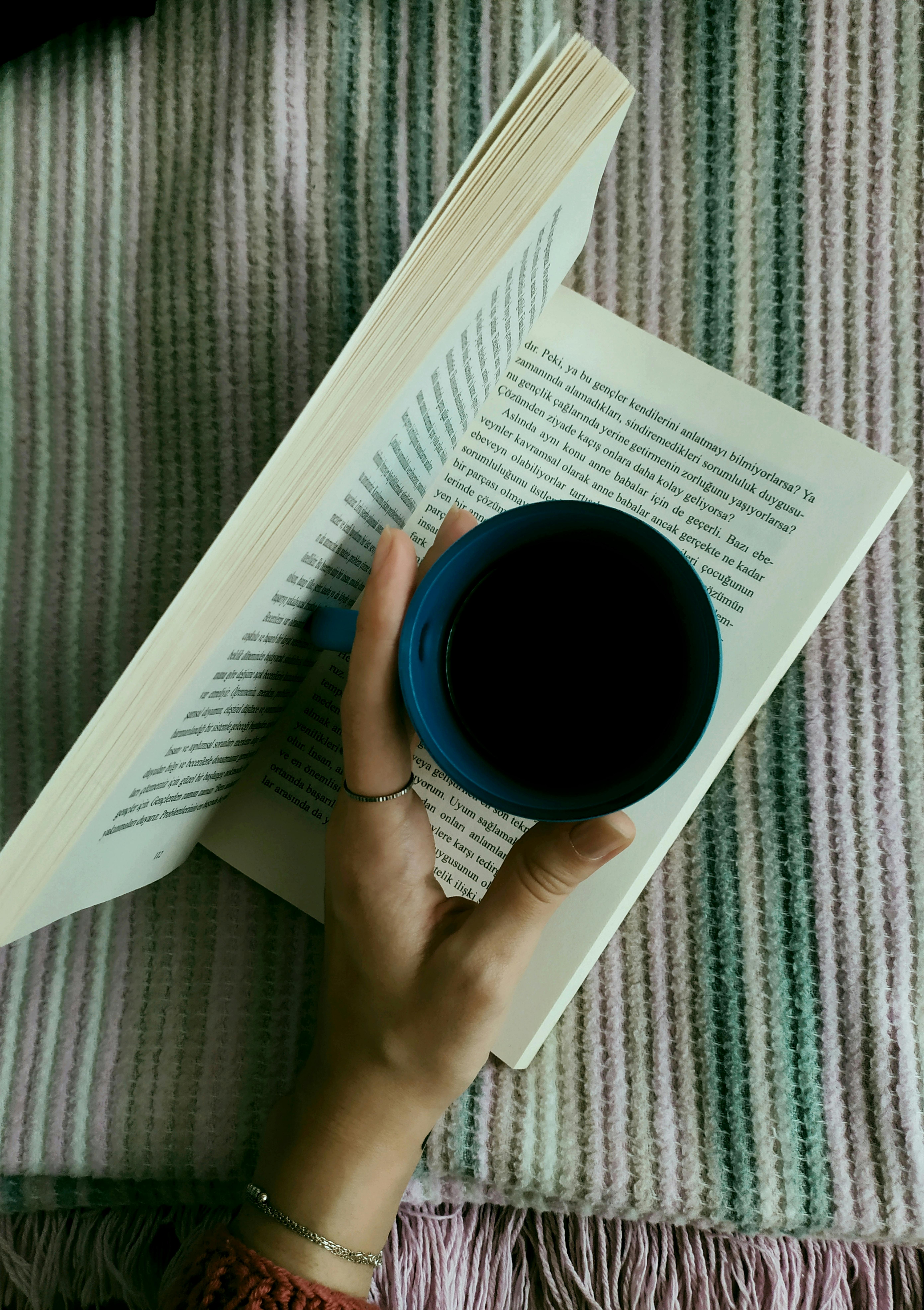 Cozy Reading with Coffee at Home · Free Stock Photo