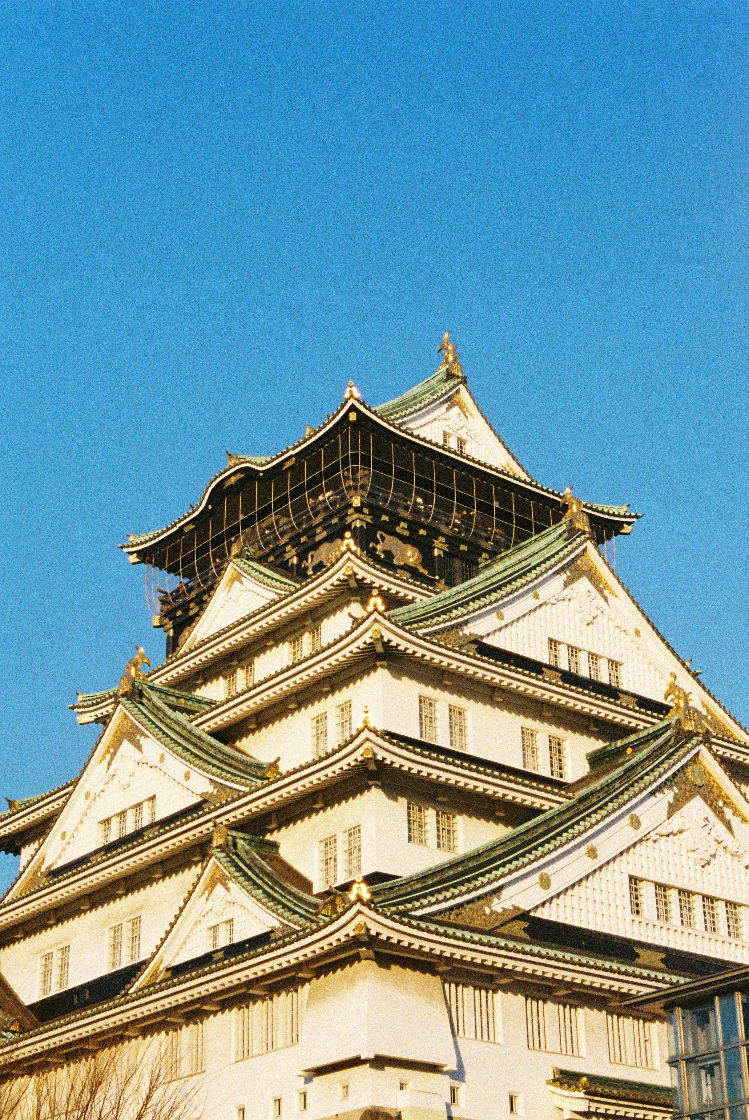 Osaka Castle Against Clear Blue Sky in Japan · Free Stock Photo