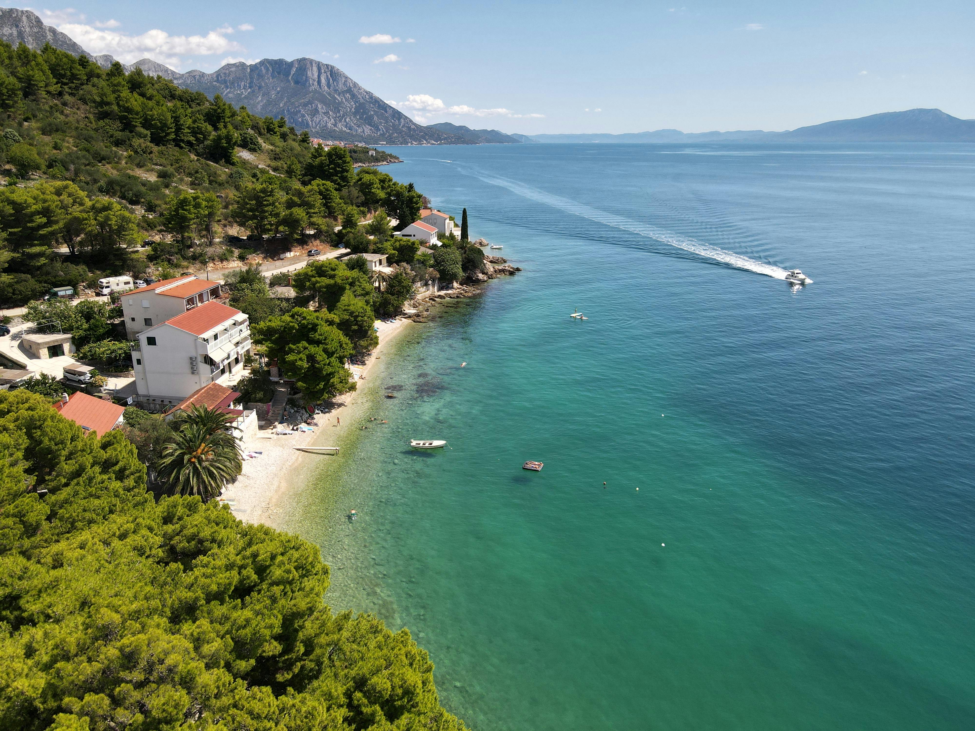 Aerial View of Podaca Beach in Croatia · Free Stock Photo