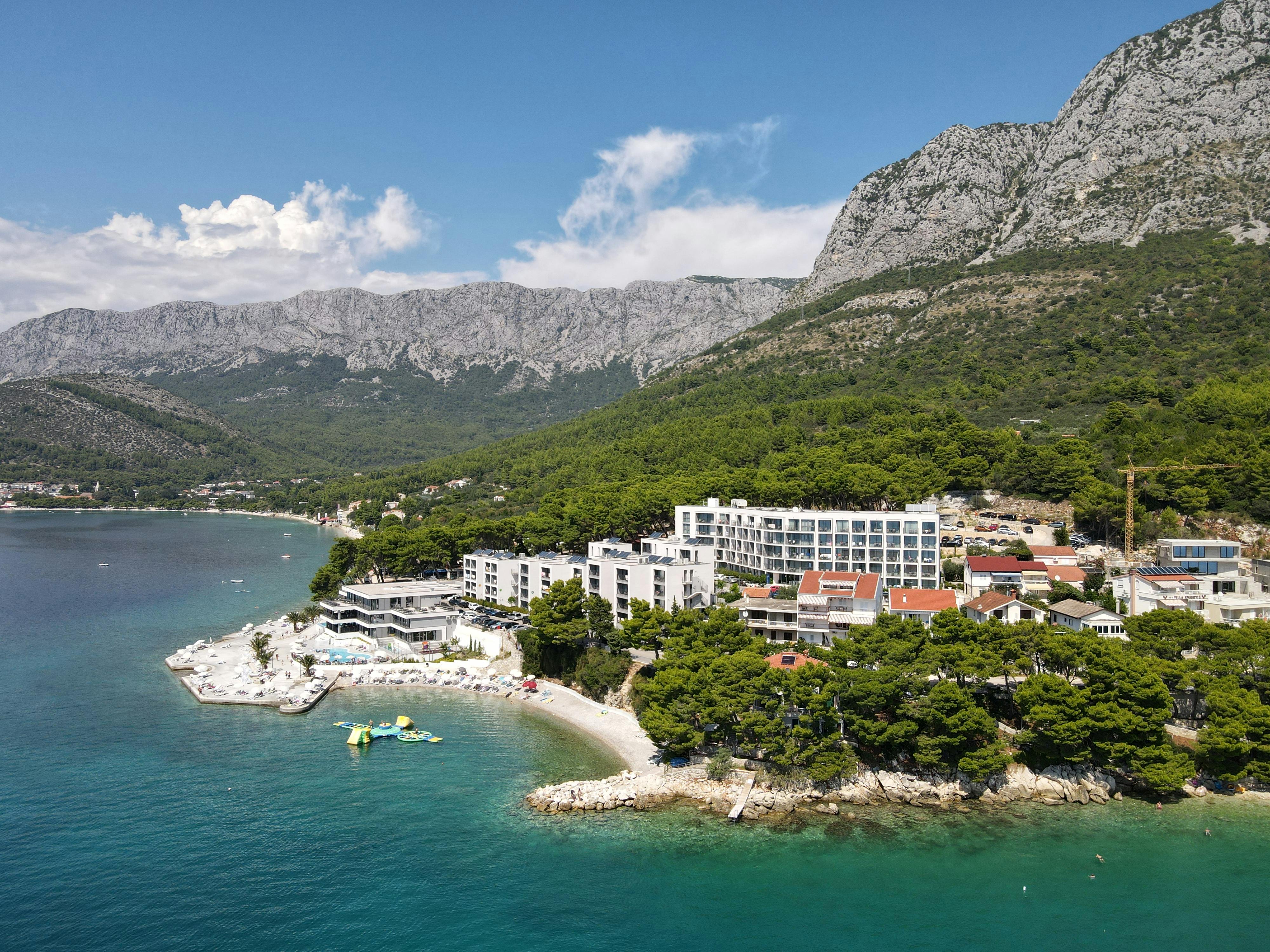 Aerial View of Podaca Beach and Mountain Landscape · Free Stock Photo