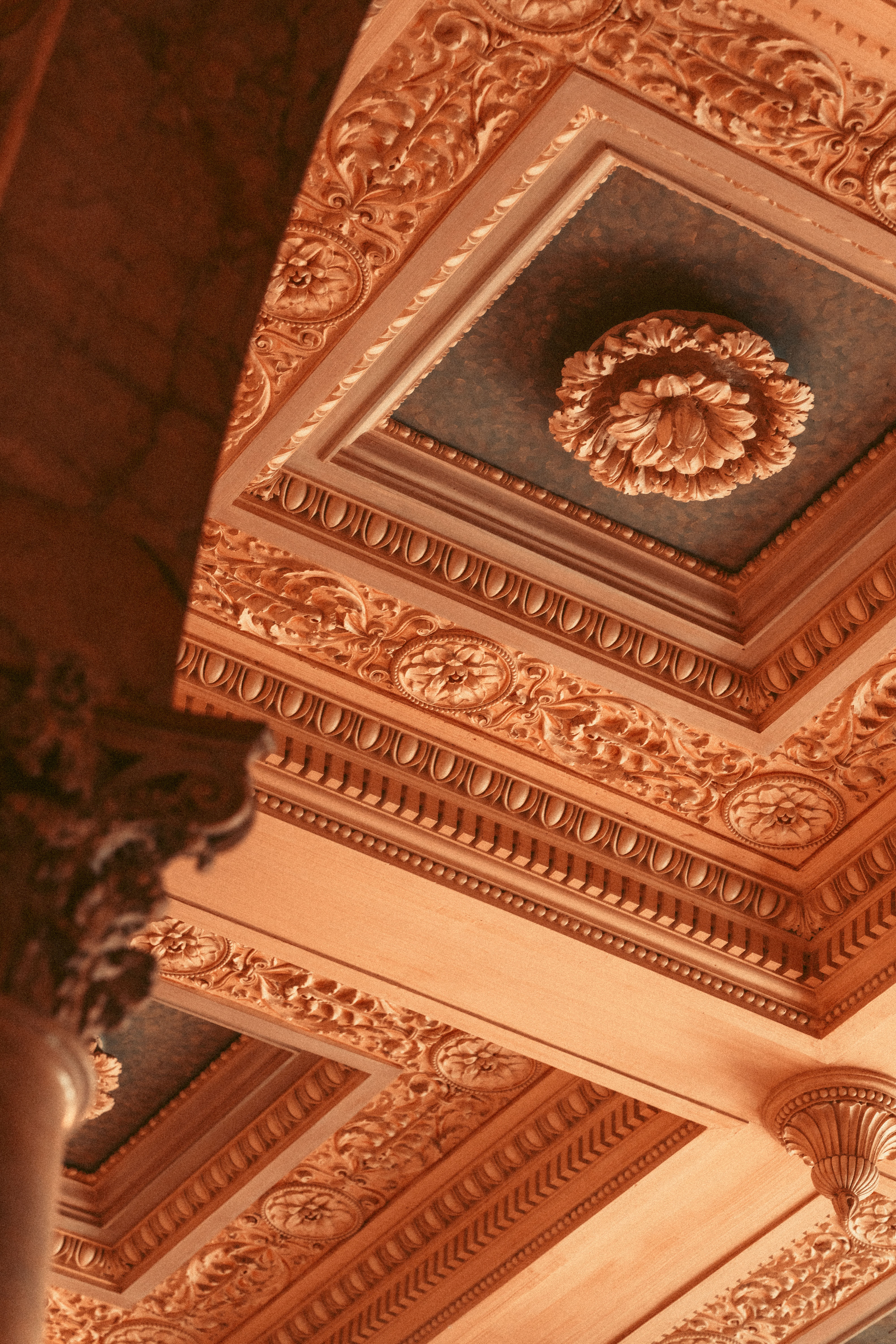 Ornate Ceiling of Historic Architectural Landmark · Free Stock Photo