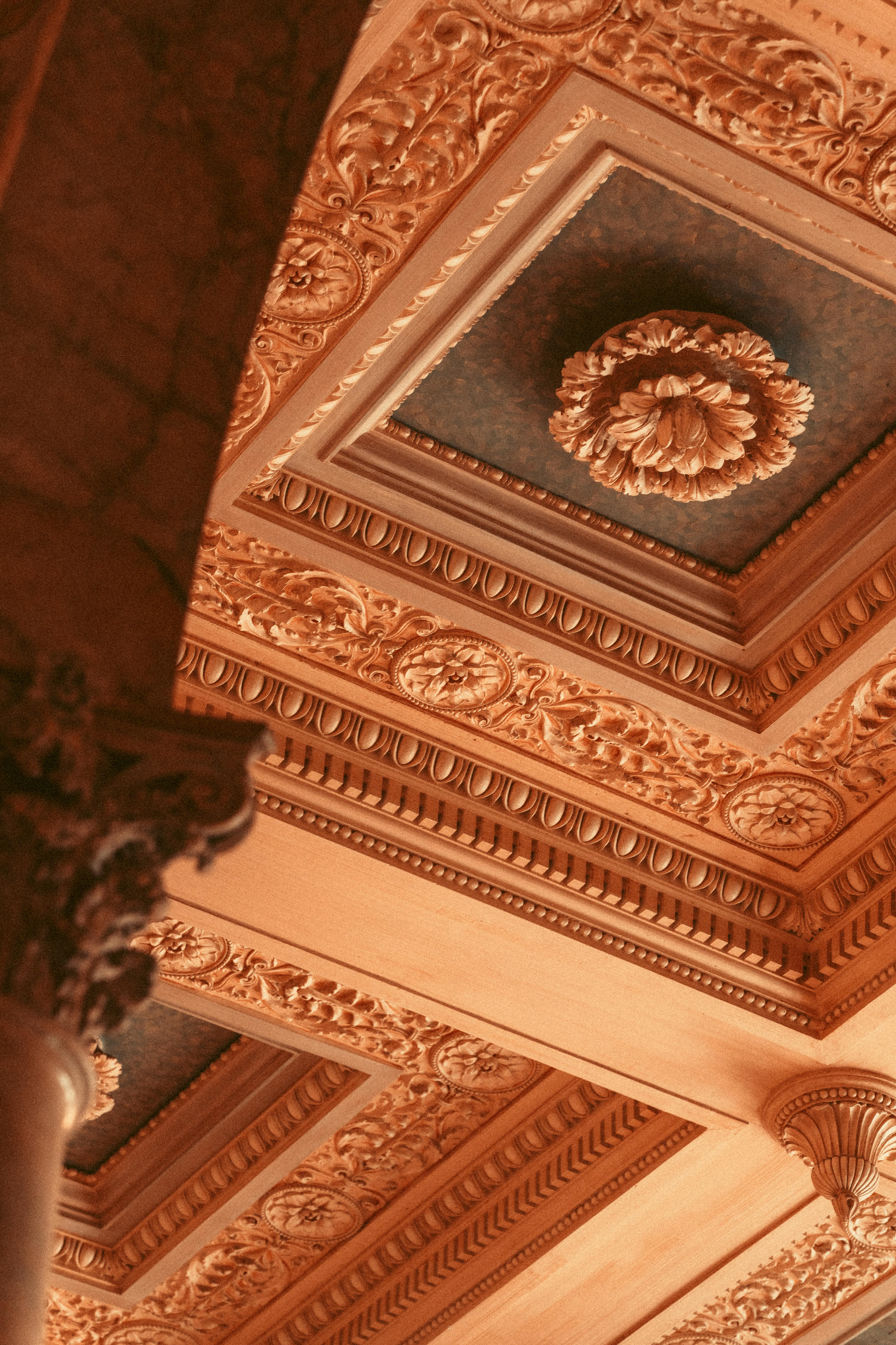 Ornate Ceiling of Historic Architectural Landmark · Free Stock Photo