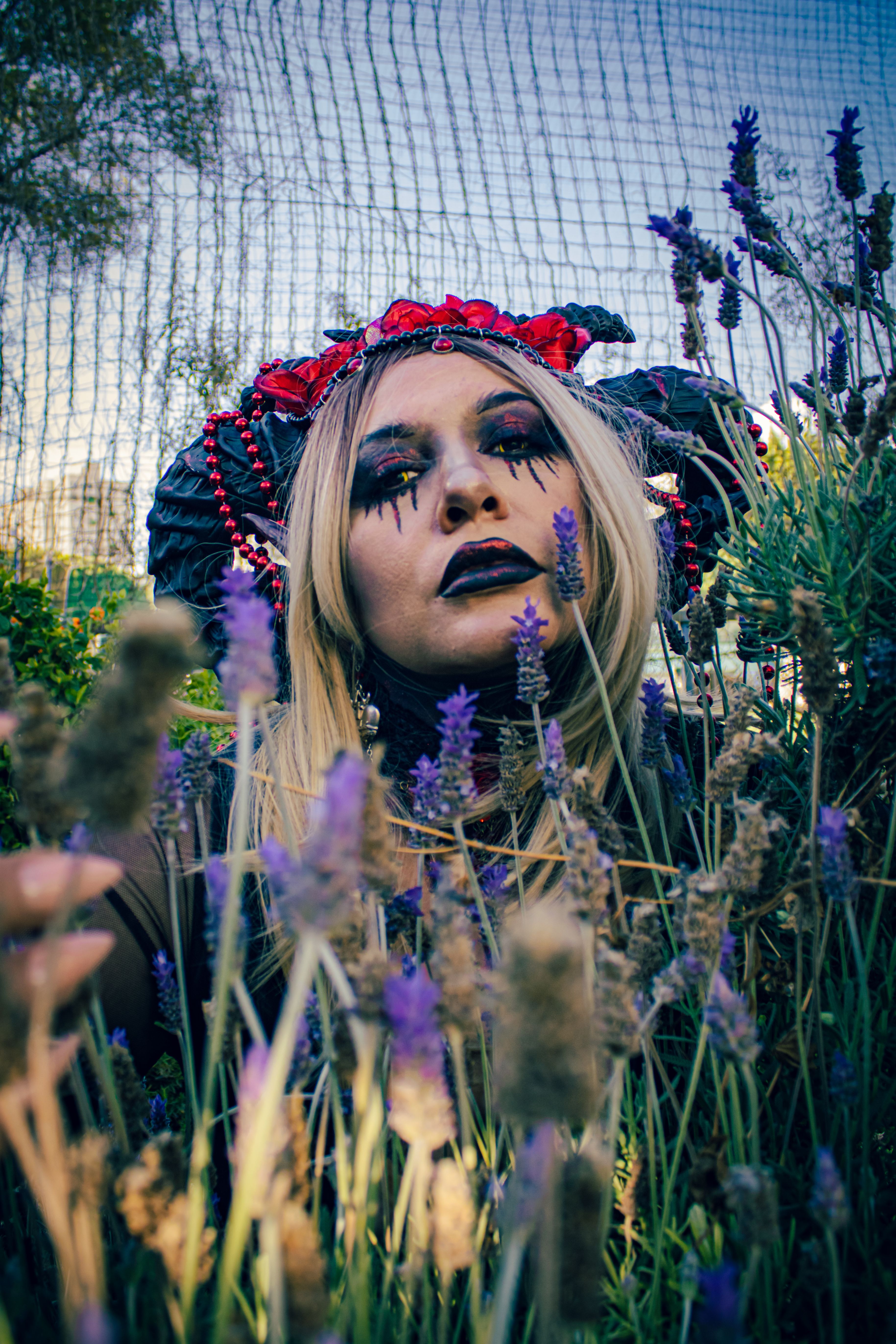 Portrait of Artistic Cosplay in Verdant Setting · Free Stock Photo