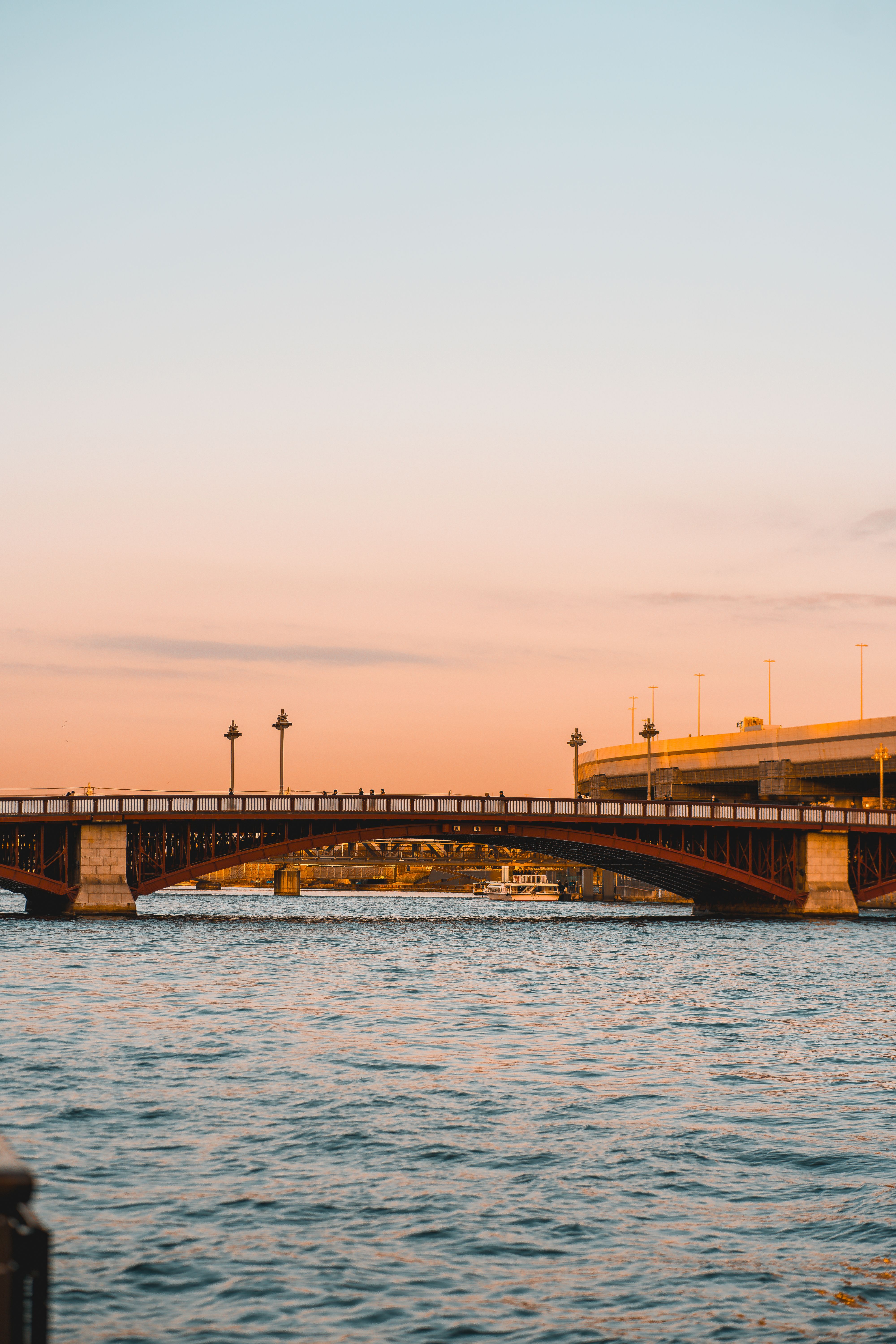 Scenic View of Sumida River Bridge at Sunset · Free Stock Photo