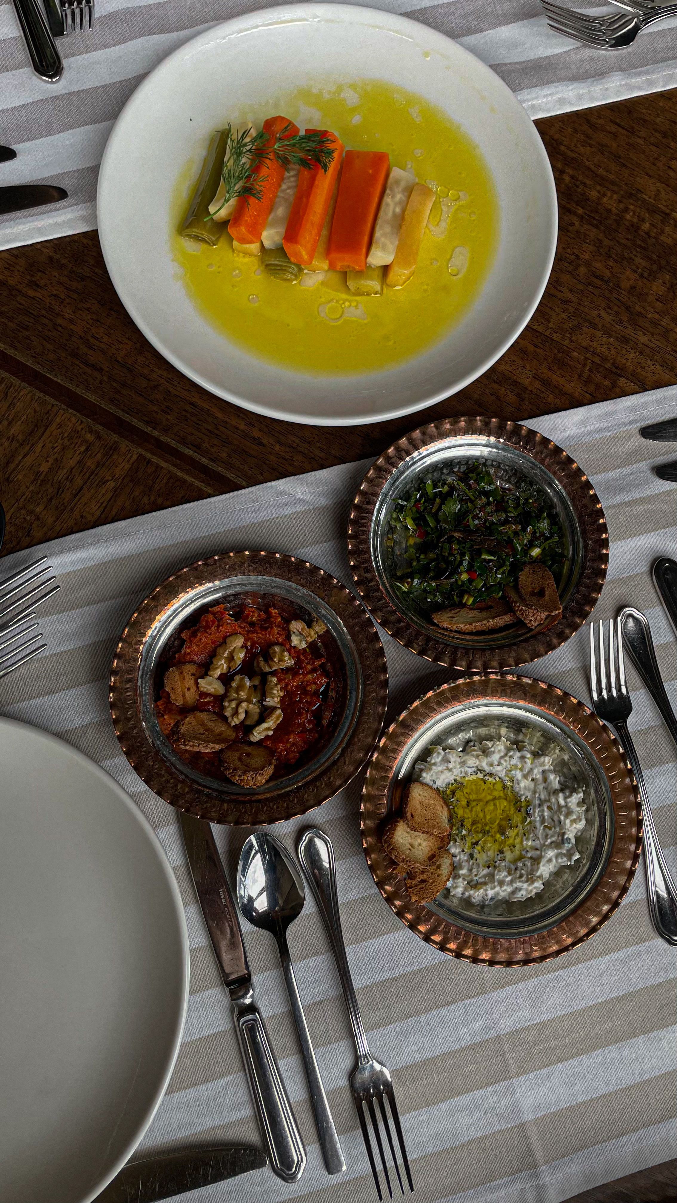 Mediterranean Cuisine Flat Lay with Appetizers · Free Stock Photo