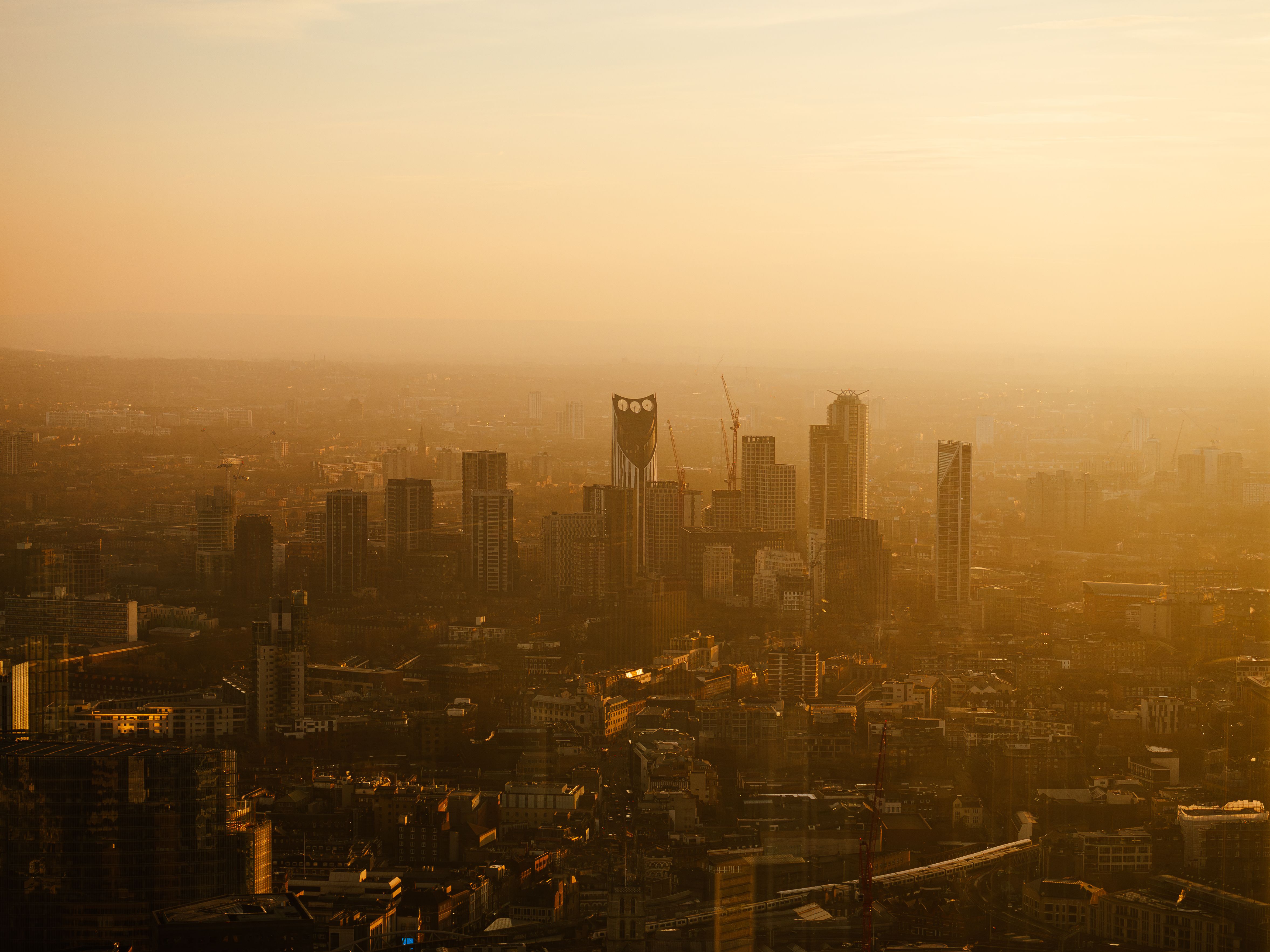 Aerial View of London's Skyline at Golden Hour · Free Stock Photo